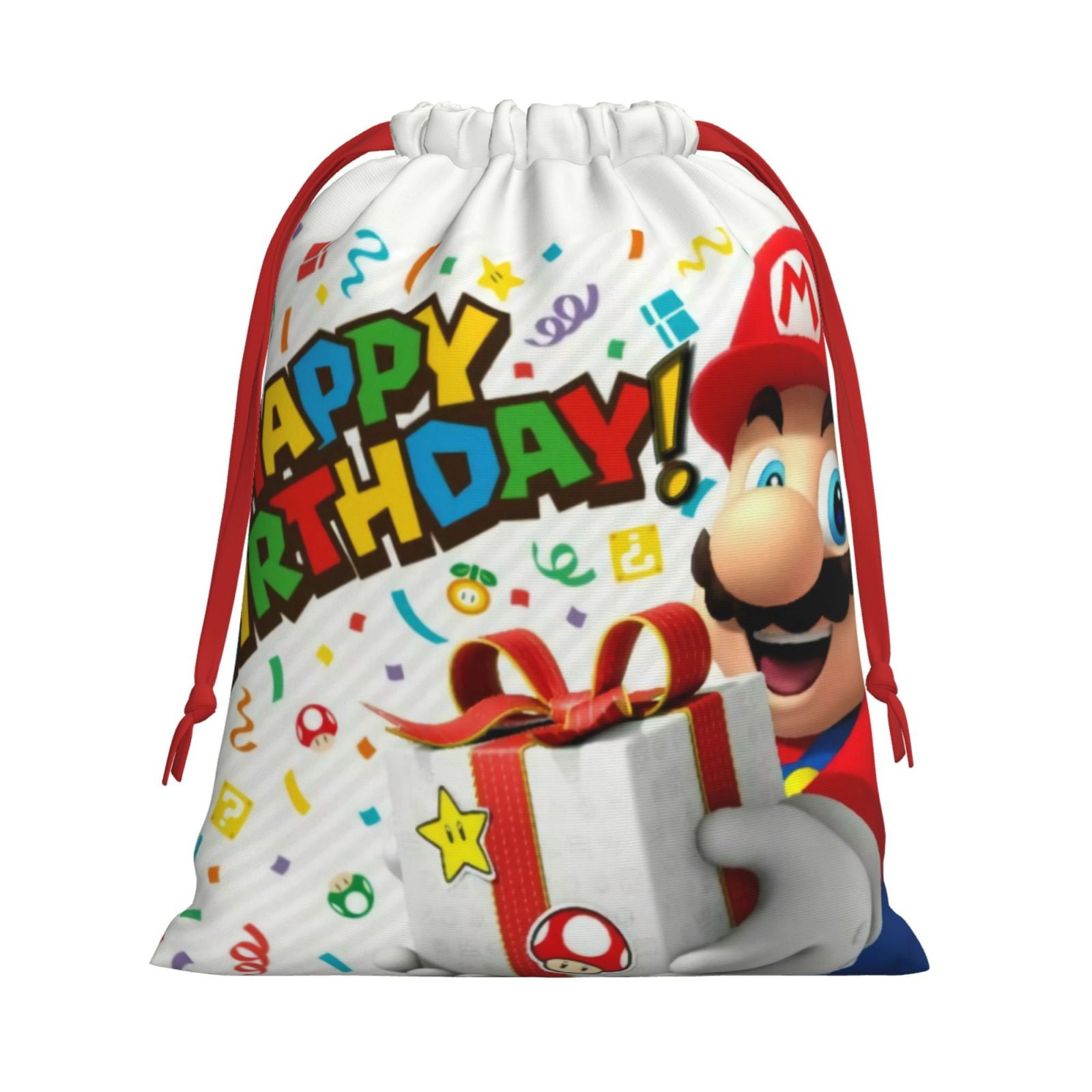 Mario Happy Birthday! Gift Bags,Christmas Gift Bags,Drawstring ...