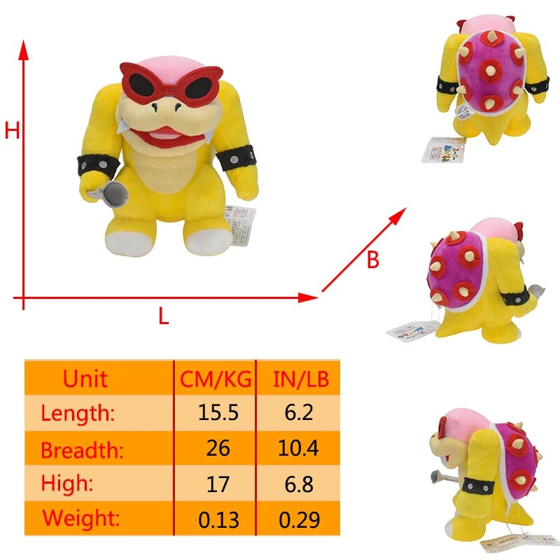 Mario Kamek Koopa Stuffed Toy Bowser Ludwig Morton Wendy Lemmy Larry ...