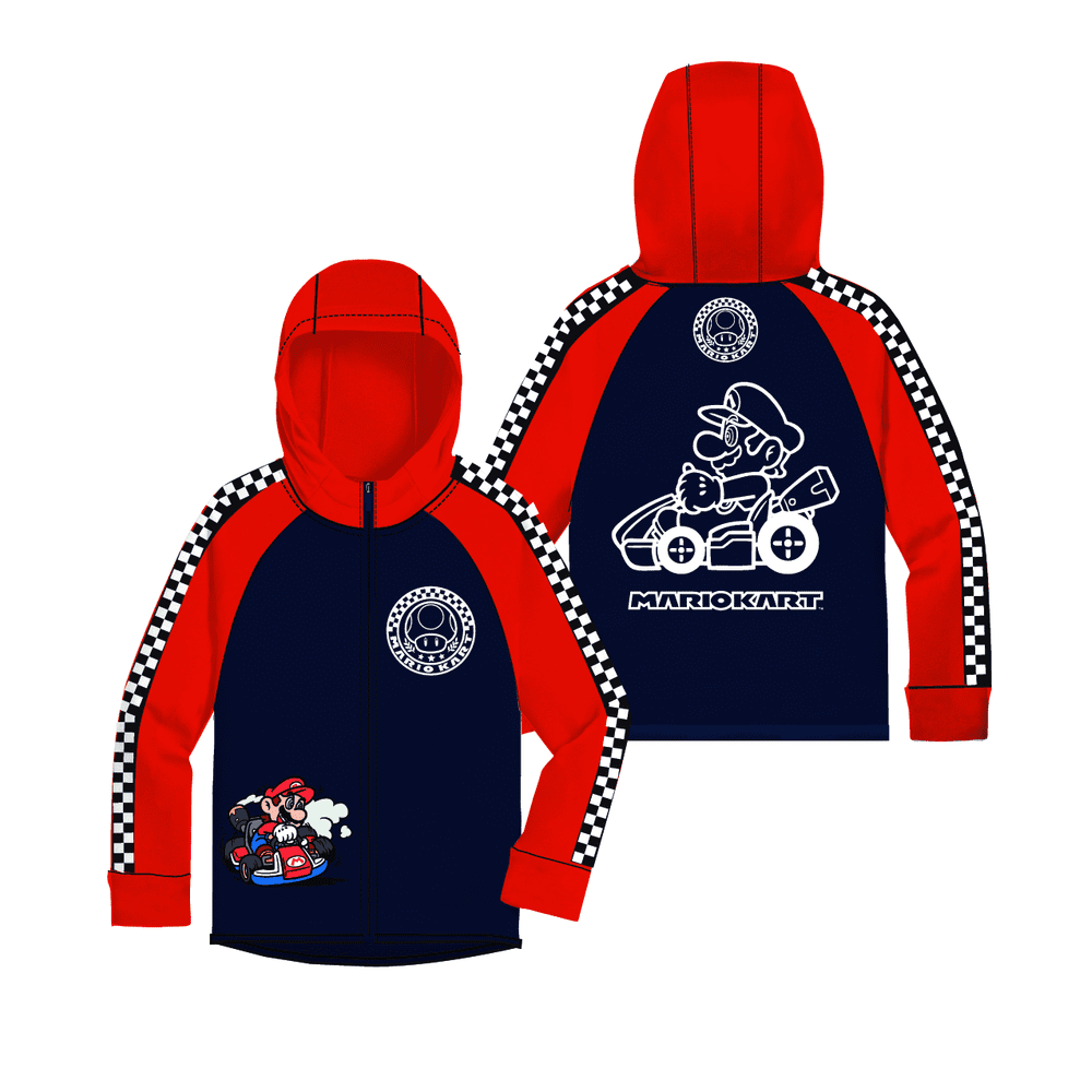 Mario Kart Boys Active Jacket with Hood, Sizes 4-16 - Walmart.com