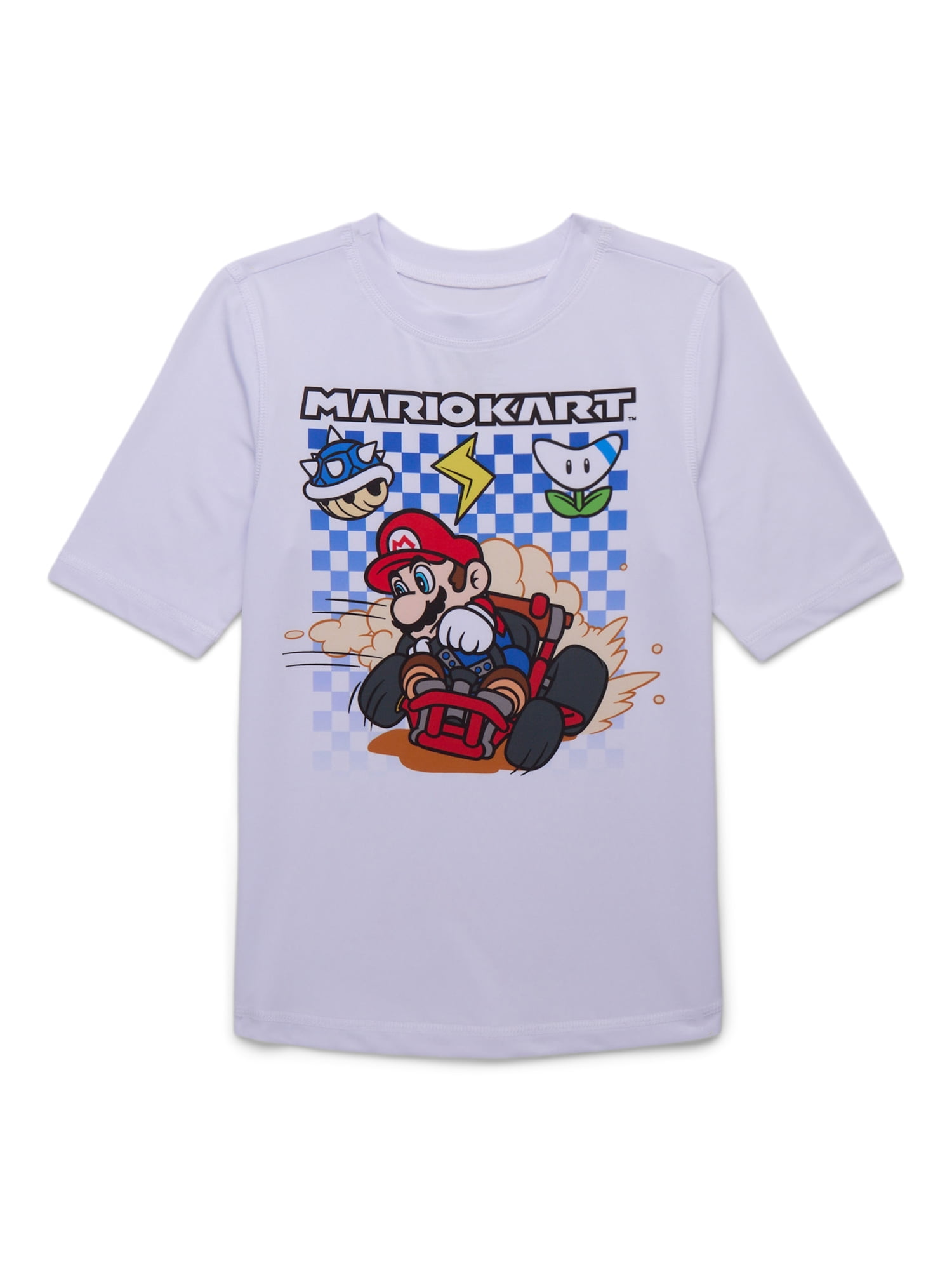 Mario Kart Boys Swim Rashguard, Sizes 4-12 - Walmart.com