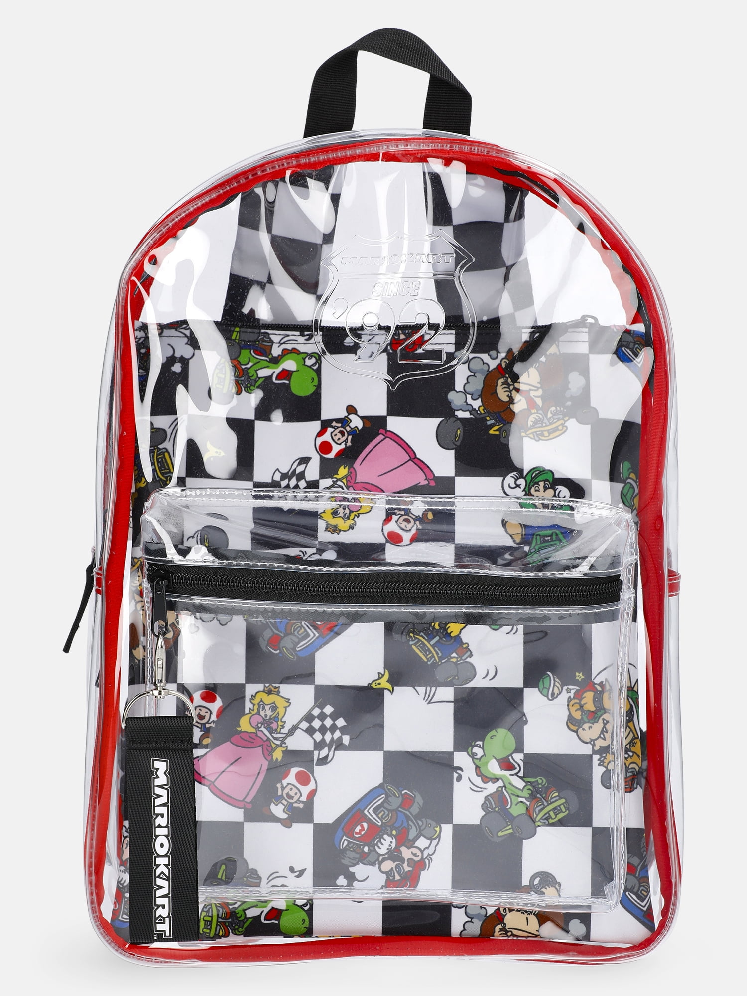 Nintendo Mario Kart 17" Unisex Clear Backpack with Printed Laptop ...