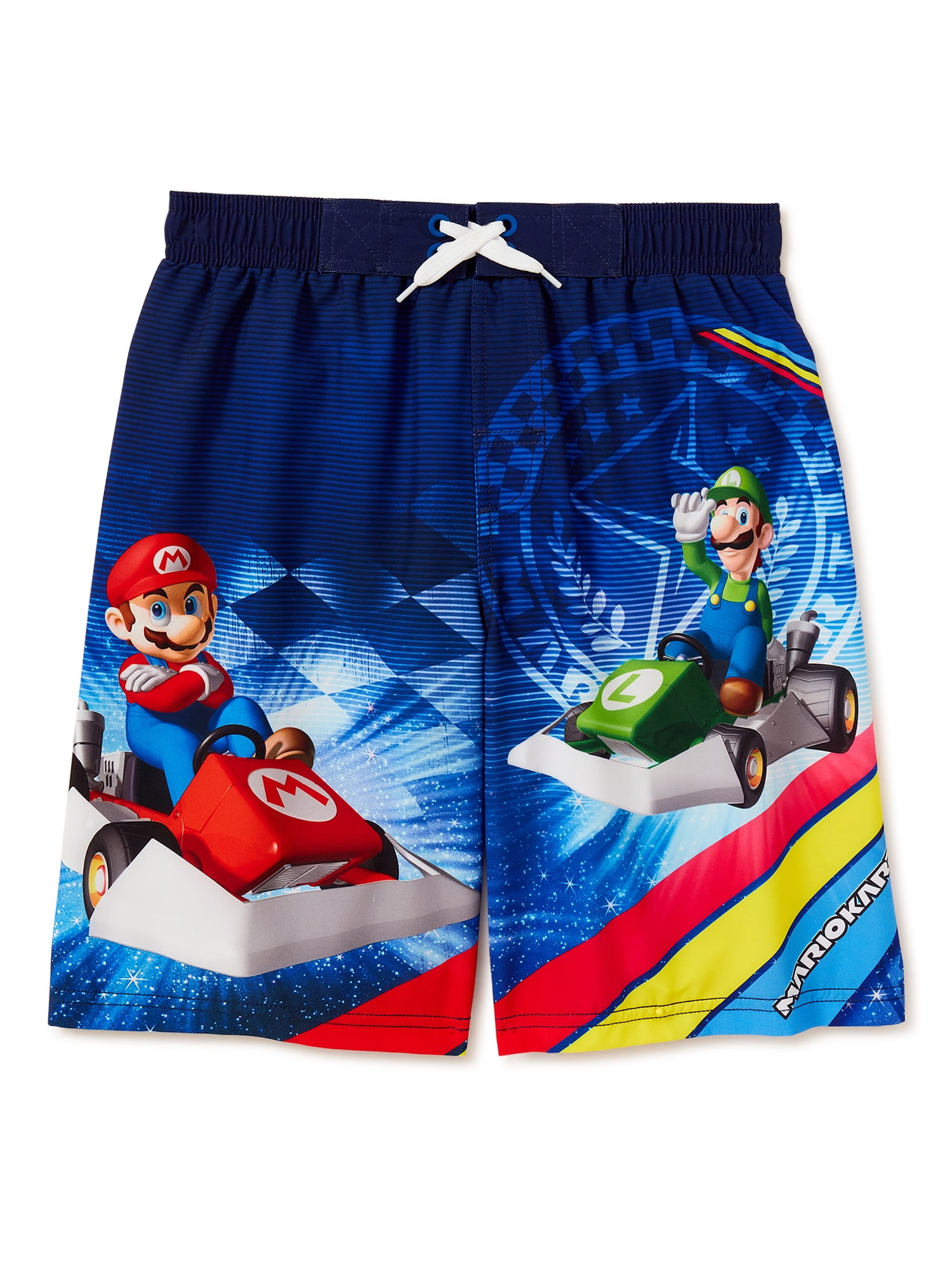 Mario Kart Little Boys Swim Shorts, Sizes 4-12 - Walmart.com