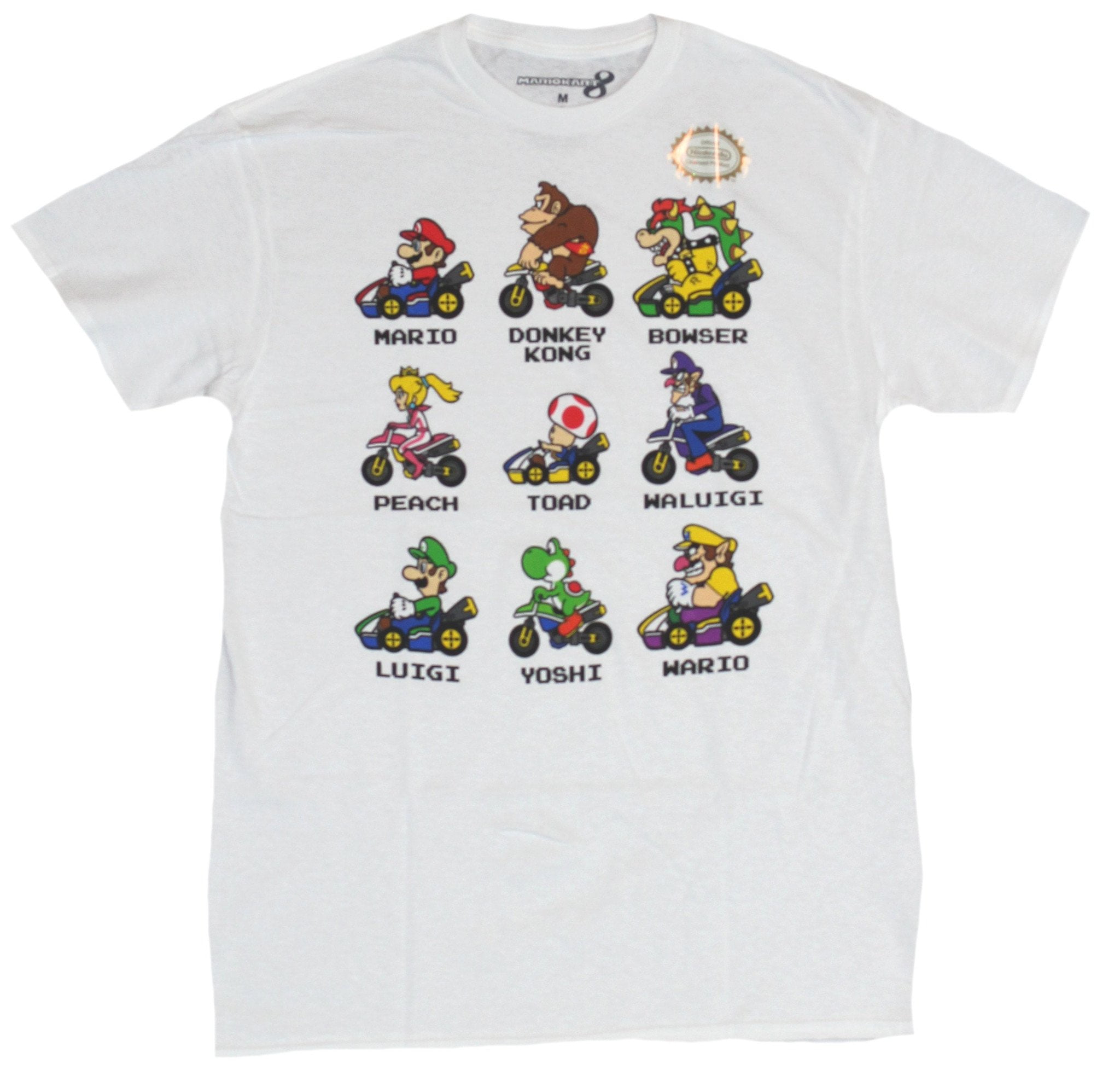 Mario Kart Mens T-Shirt - Collection Of 9 Classic Nintendo Kart Riders ...