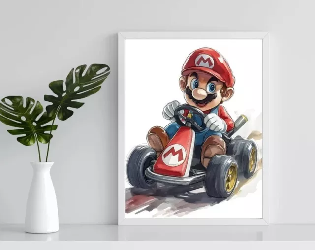 Mario Kart Poster, Super Mario Art, Gaming Poster, Printable Wall Art 2 ...
