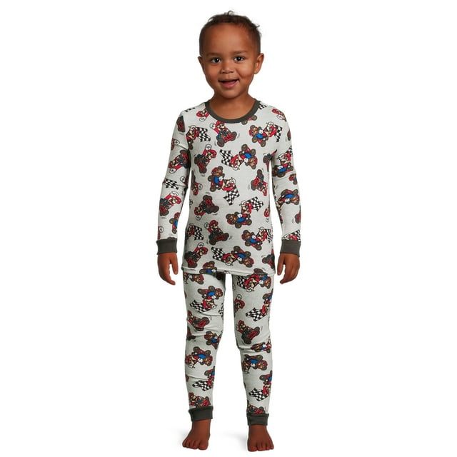 Mario Kart Toddler Boys Snug Fit Hacci Long Sleeve Pajama Set, 2-Piece, Sizes 12M-5T - Walmart.com
