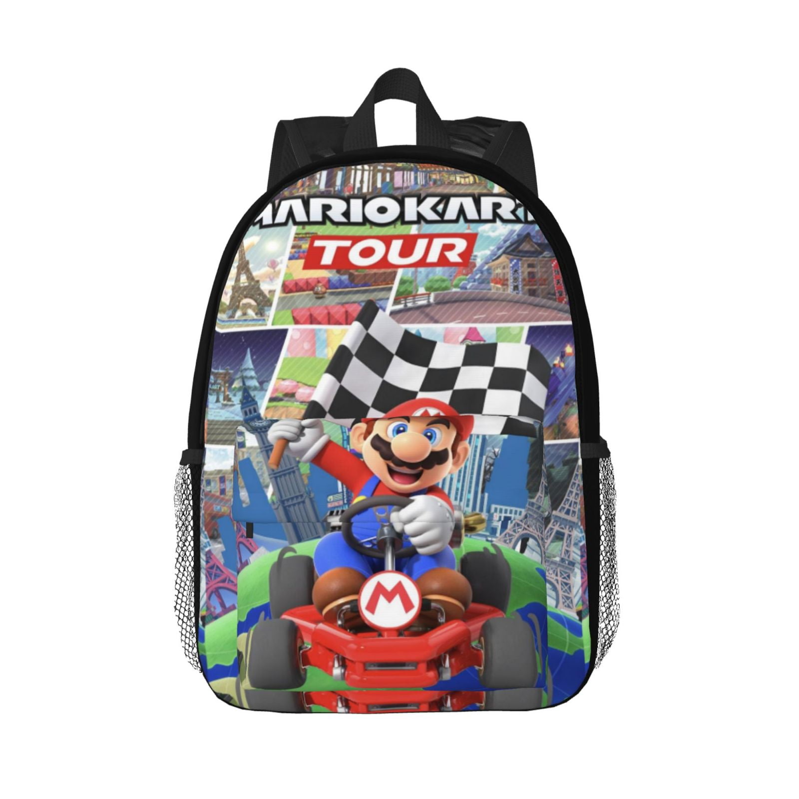 Mario Kart Tour Backpack,Classic carry-on travel backpack for men and ...