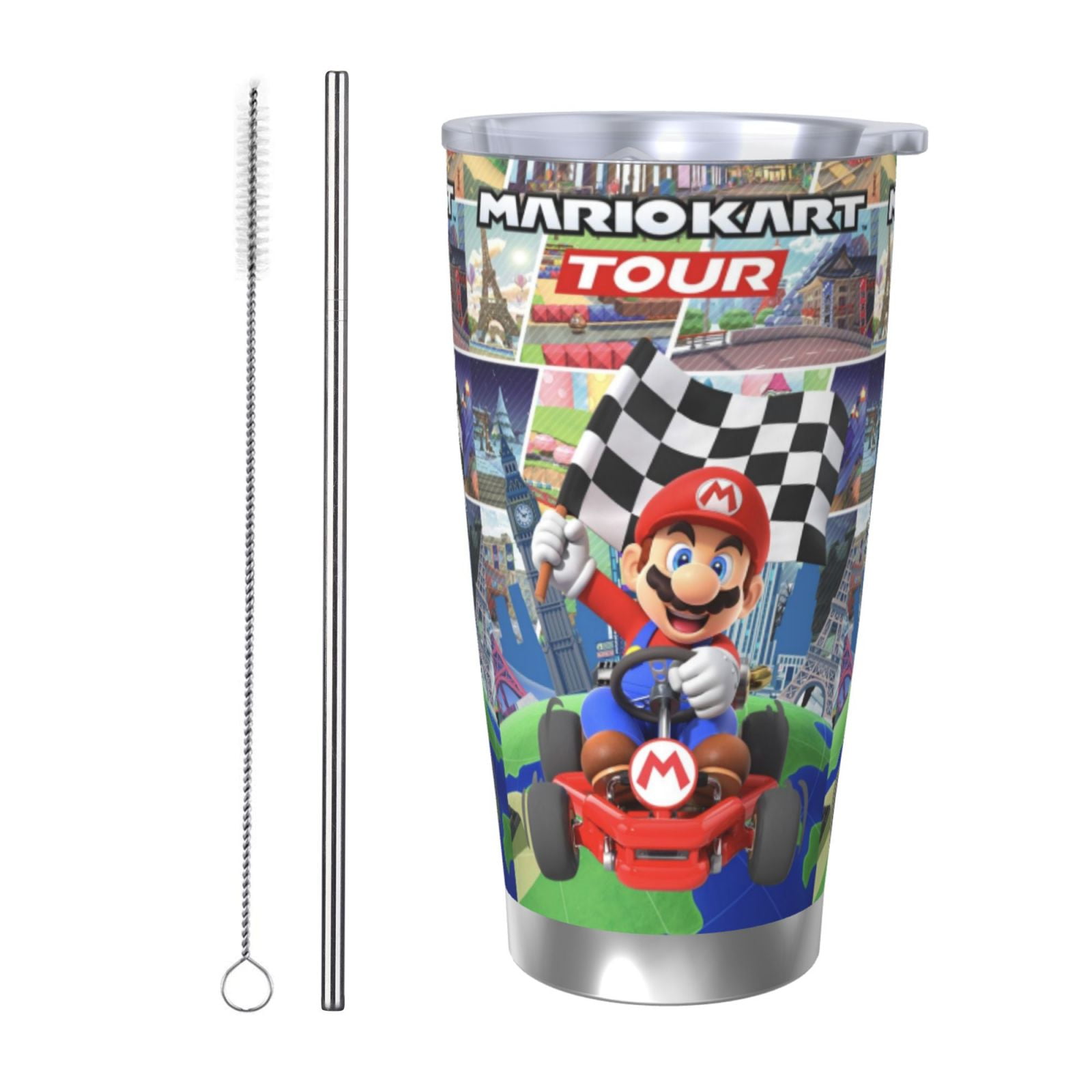 Mario Kart Tour Tumbler with Lid Stainless Steel Insulated Tumblers ...