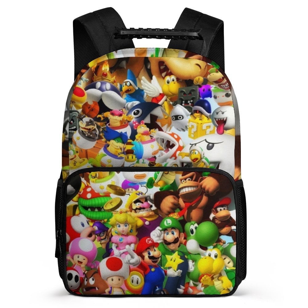Mario Backpack Bookbag Casual Daypack Travel Backpacks for Work Hiking ...