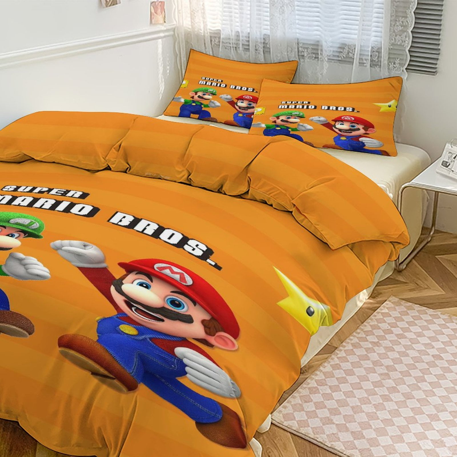 Mario Kids Twin Bed in a Bag, Comforter and Sheets,Cartoon DreamWorks ...