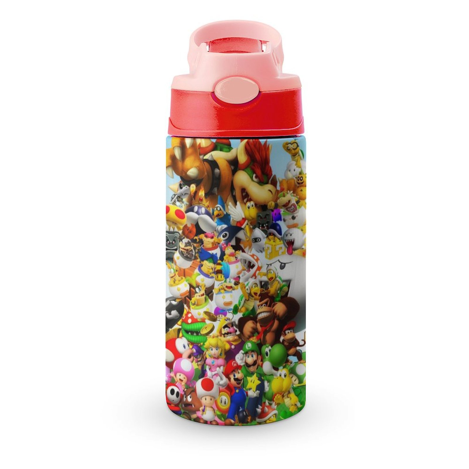 Mario Kids Water Bottle,12 Oz Vacuum Insulated Stainless Steel Cup ...