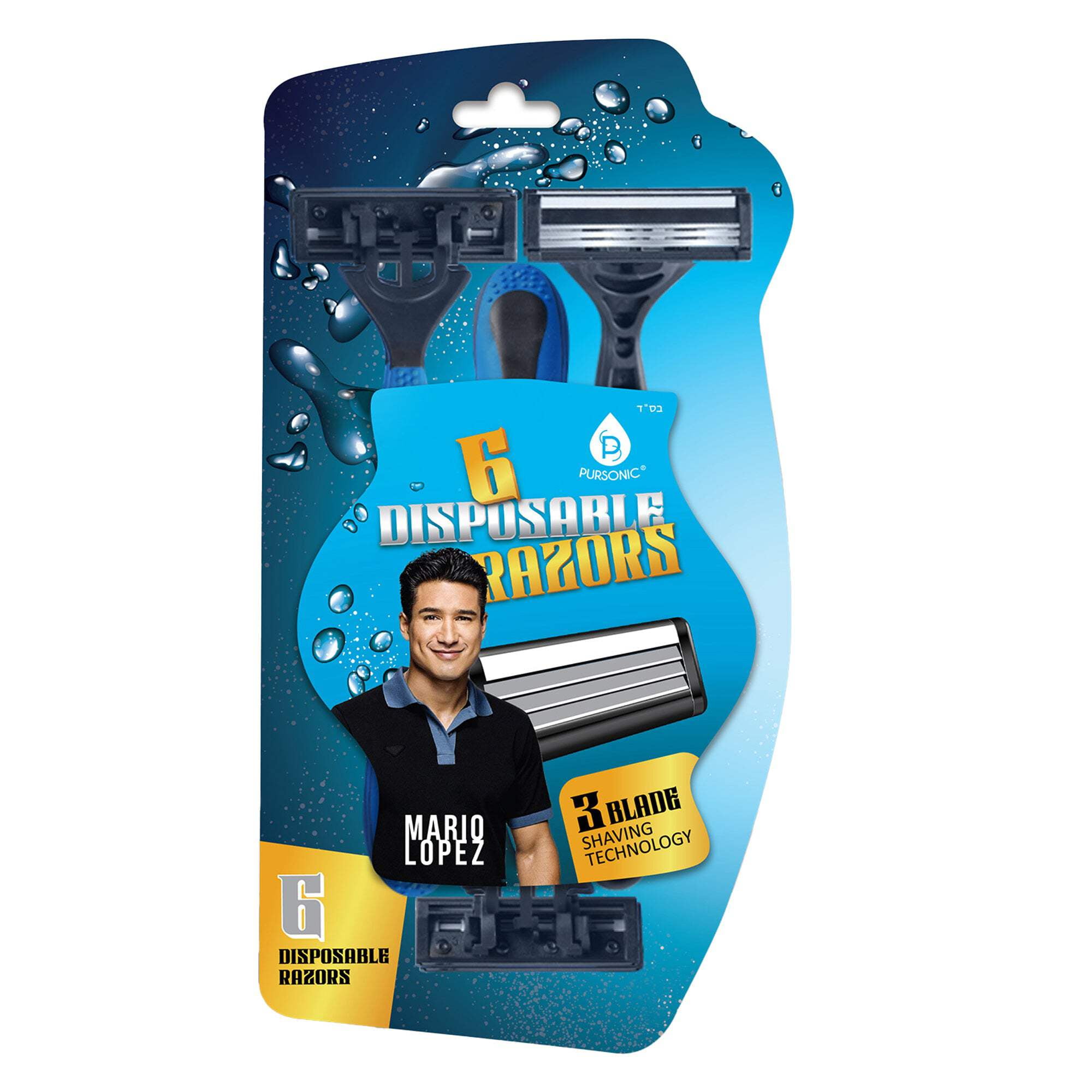Mario Lopez 6 Disposable Razors - 3 Blade Shaving Surface Technology ...