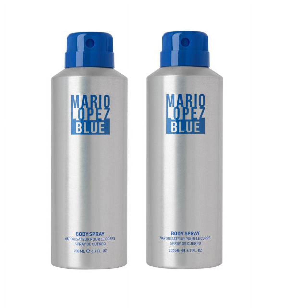 Mario Lopez Blue Deodorant Spray for Men Two Pack - Blue 200ml/6.7oz ...