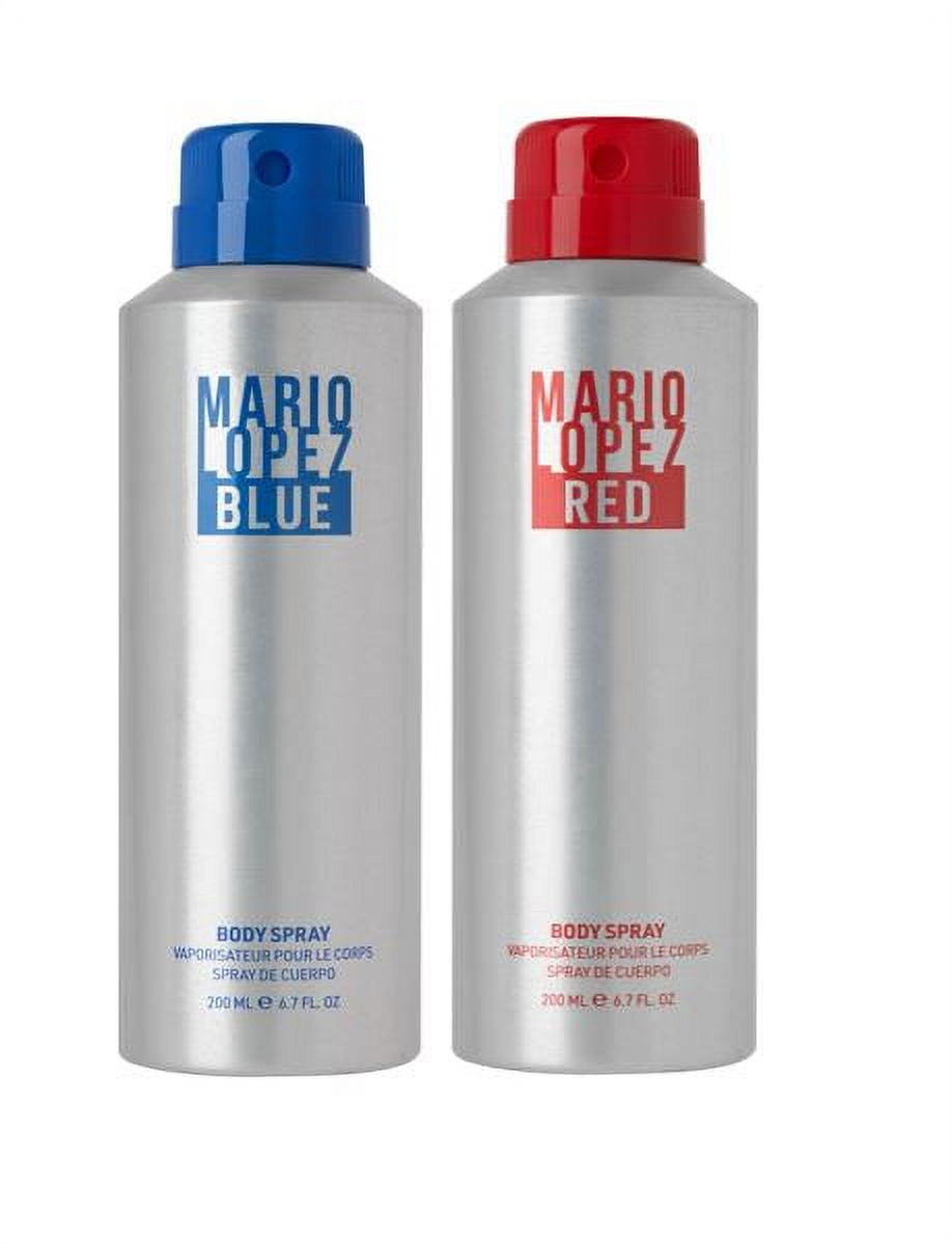 Mario Lopez Deo Spray Variety Pack, Red and Blue Deodorant Spray, 200ml ...