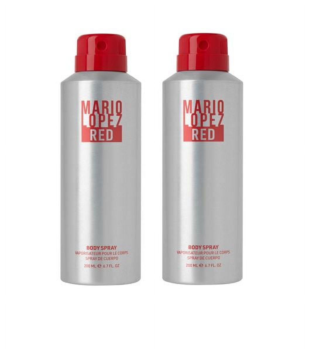 Mario Lopez Red Deodorant Spray for Men Two Pack - Red 200ml/6.7oz ...