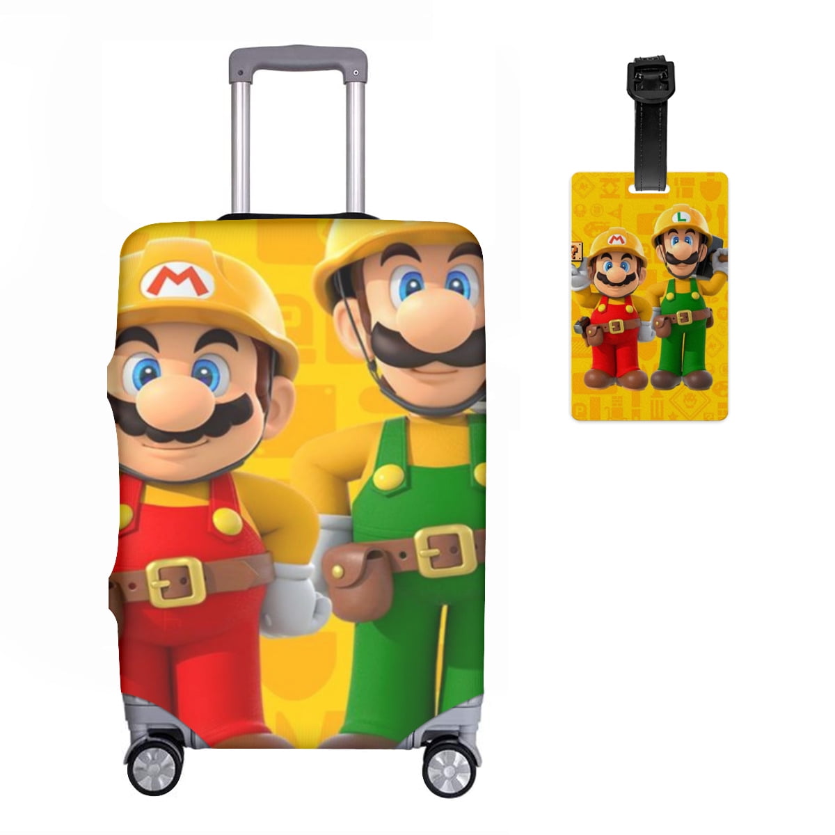Mario Luggage Cover, Hard Shell Suitcase Cover with Luggage Tag, 21inch ...