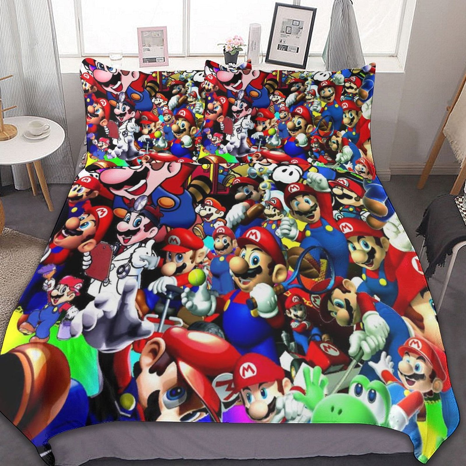 Mario Luigi 3 Piece Bedding Sets Decor Comforter Sets With One Duvet ...