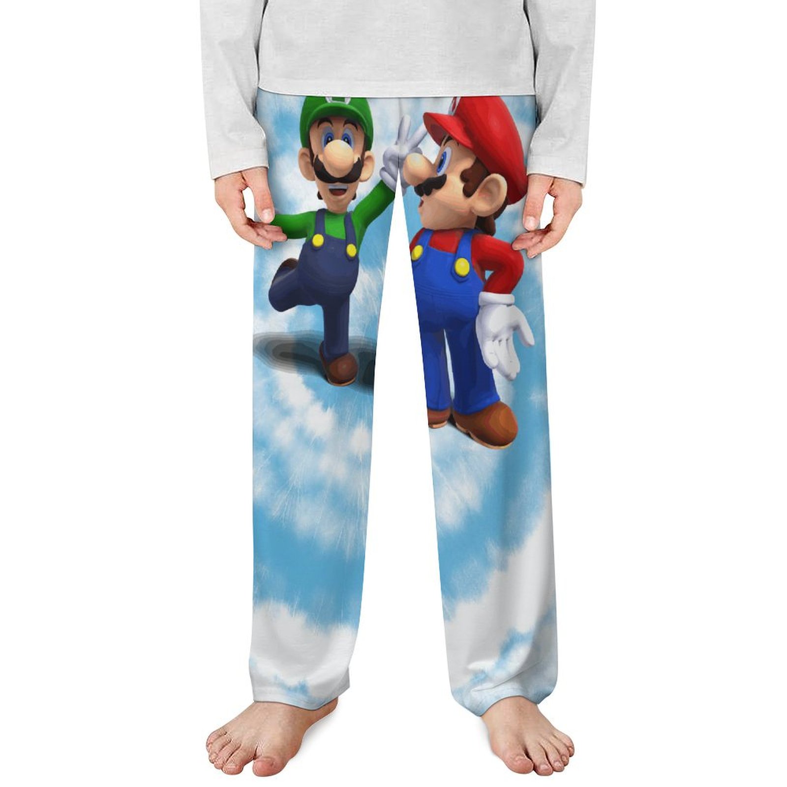 Mario Luigi Bros Comfy Pajamas For Kids Cozy Lounge Straight Leg Home ...