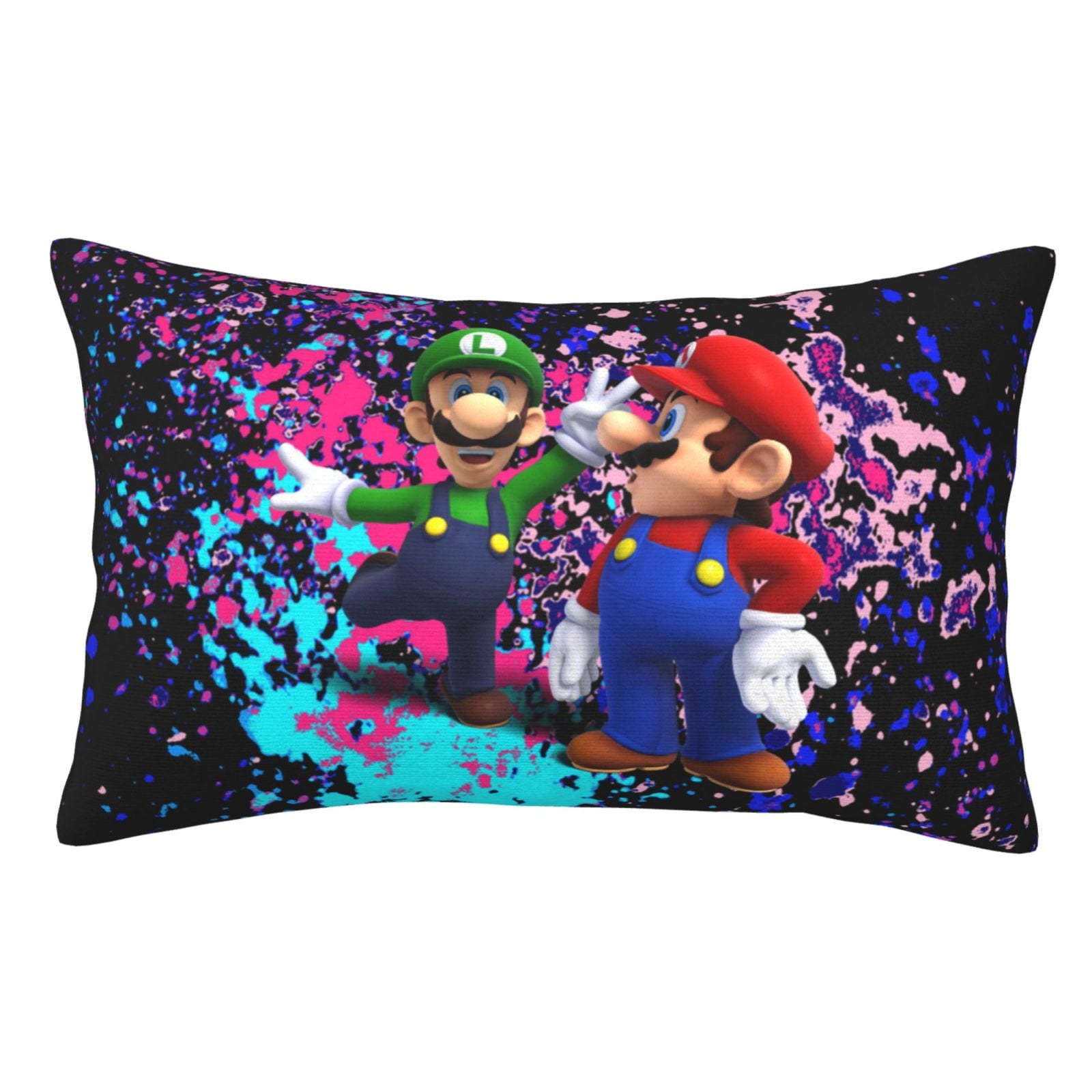 Mario Luigi Bros Pillowcase Decor Cushion Pillow Covers With Hidden ...