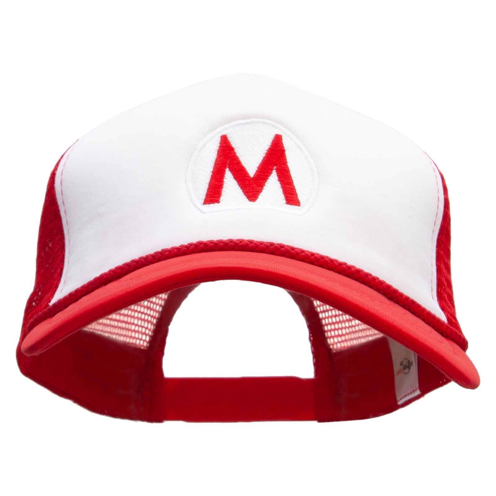Mario Luigi Embroidered Big Foam Mesh Truck Cap - White Red XL-3XL ...