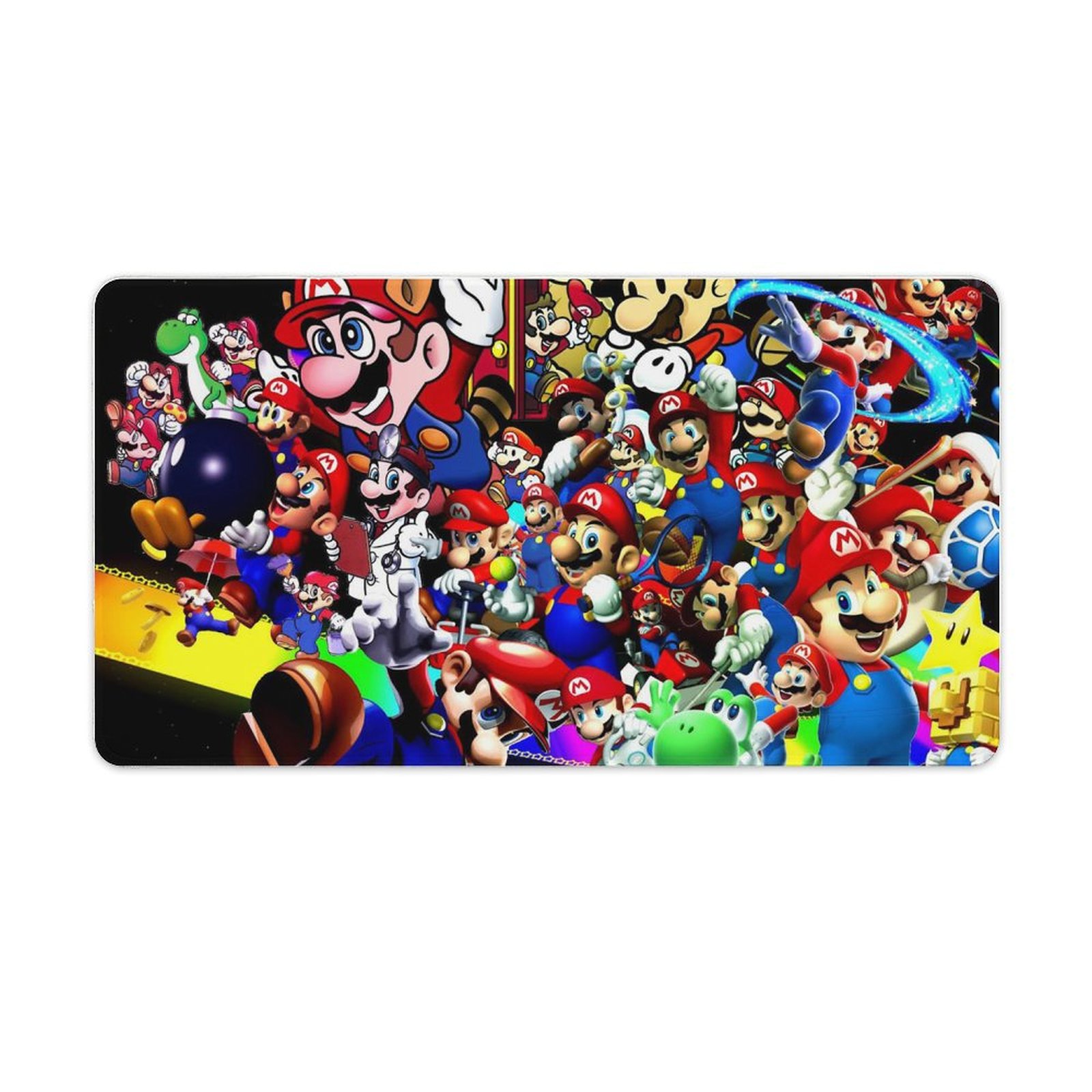 Mario Luigi Extended Gaming Mouse Pad No-sliped Large Desk Mat Stitched ...