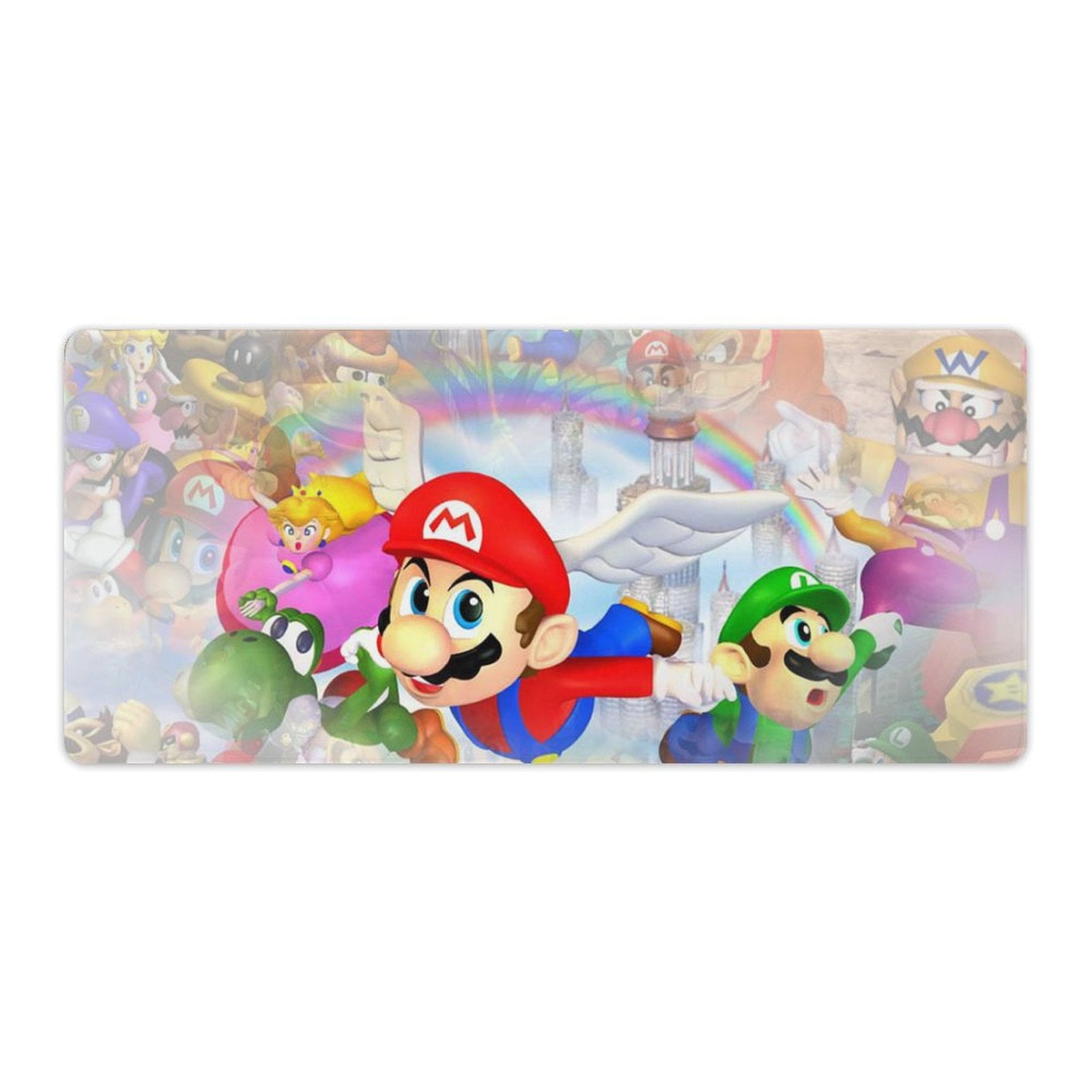 Mario Luigi Extended Gaming Mouse Pad No-sliped Large Desk Mat Stitched ...