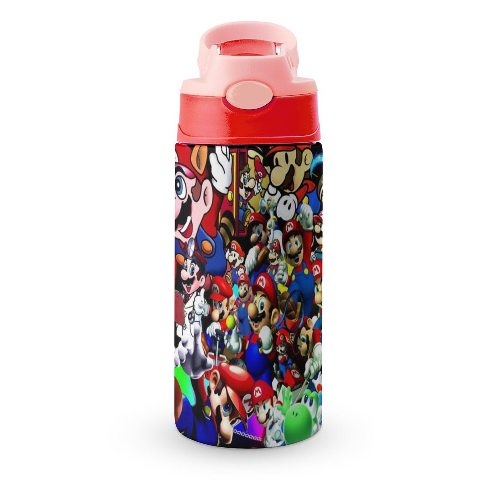 Mario Luigi Kid's Insulated Water Bottle With Straw Vacuum Stainless ...