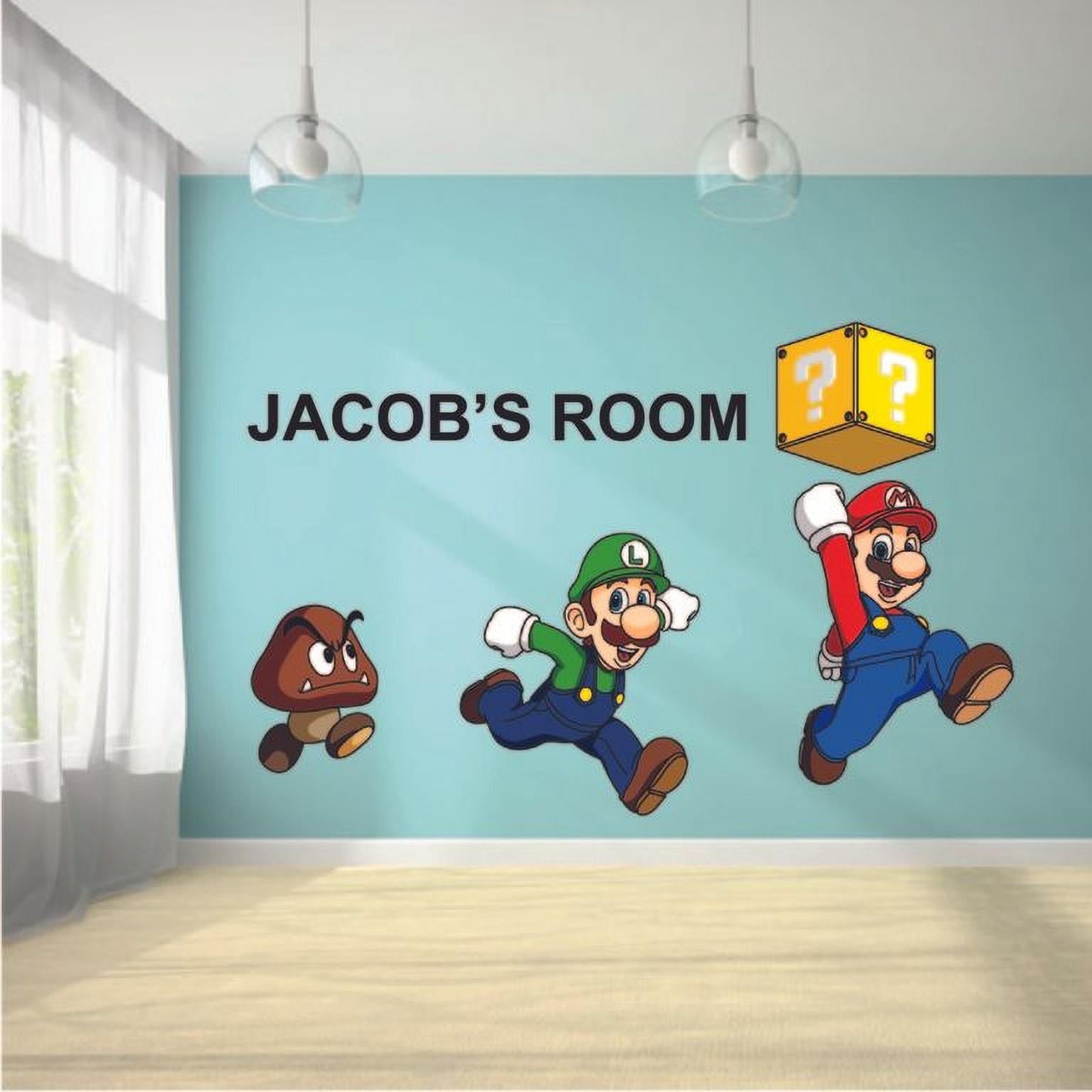 Mario and Luigi Super Mario Bros Chase by Goomba Wall Art Design ...