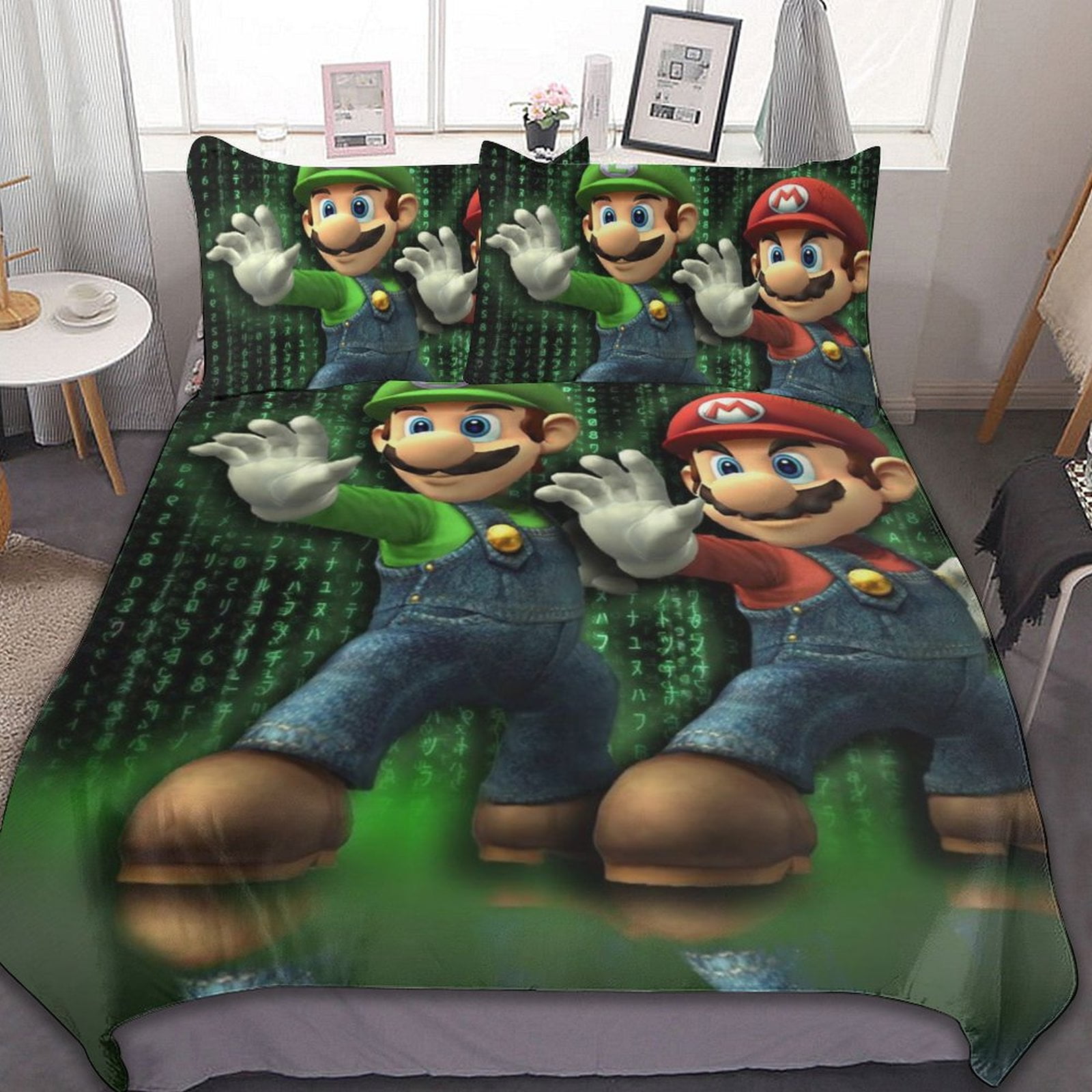 Mario Luigi's Mansion Bros 3 Piece Bedding Sets Decor Comforter Sets ...