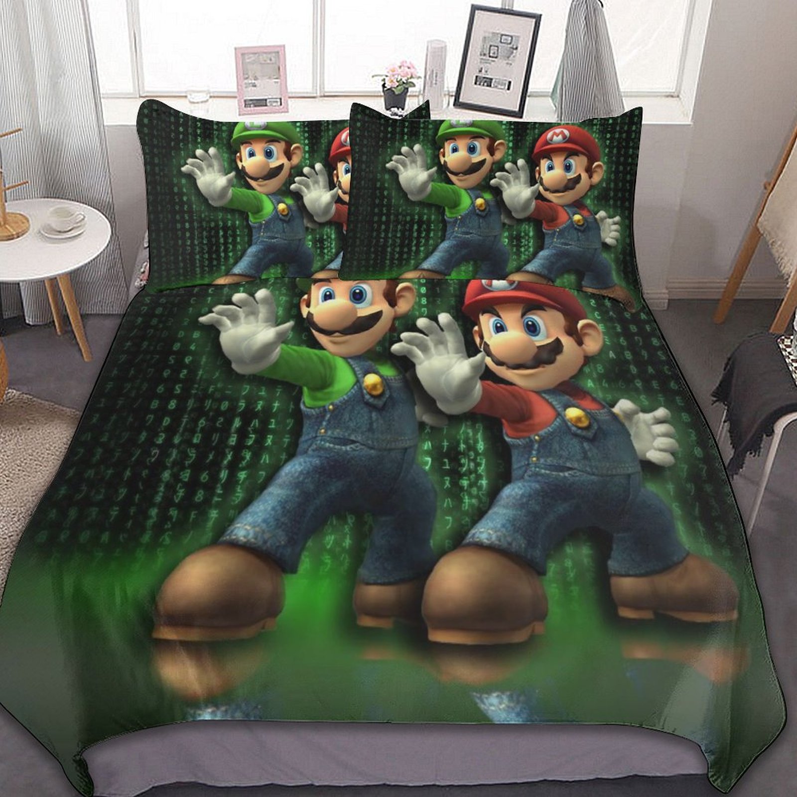 Mario Luigi's Mansion Bros 3 Piece Bedding Sets Decor Comforter Sets ...