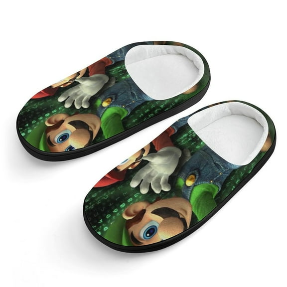 Chucky Blood_Splatter Cotton Slippers For Kids Winter Warm Soft Plush ...