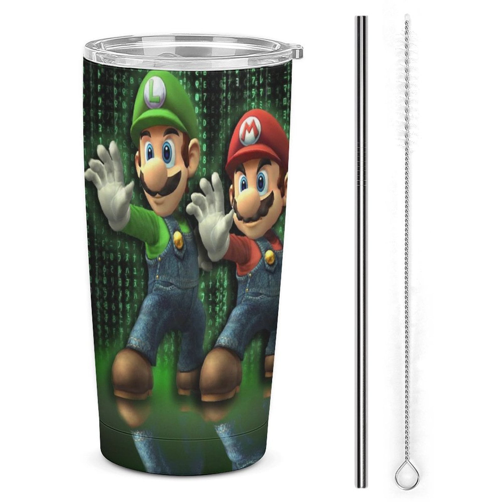 Mario Luigi's Mansion Bros Stainless Steel Car Cup Daily Thermal Vacuum ...