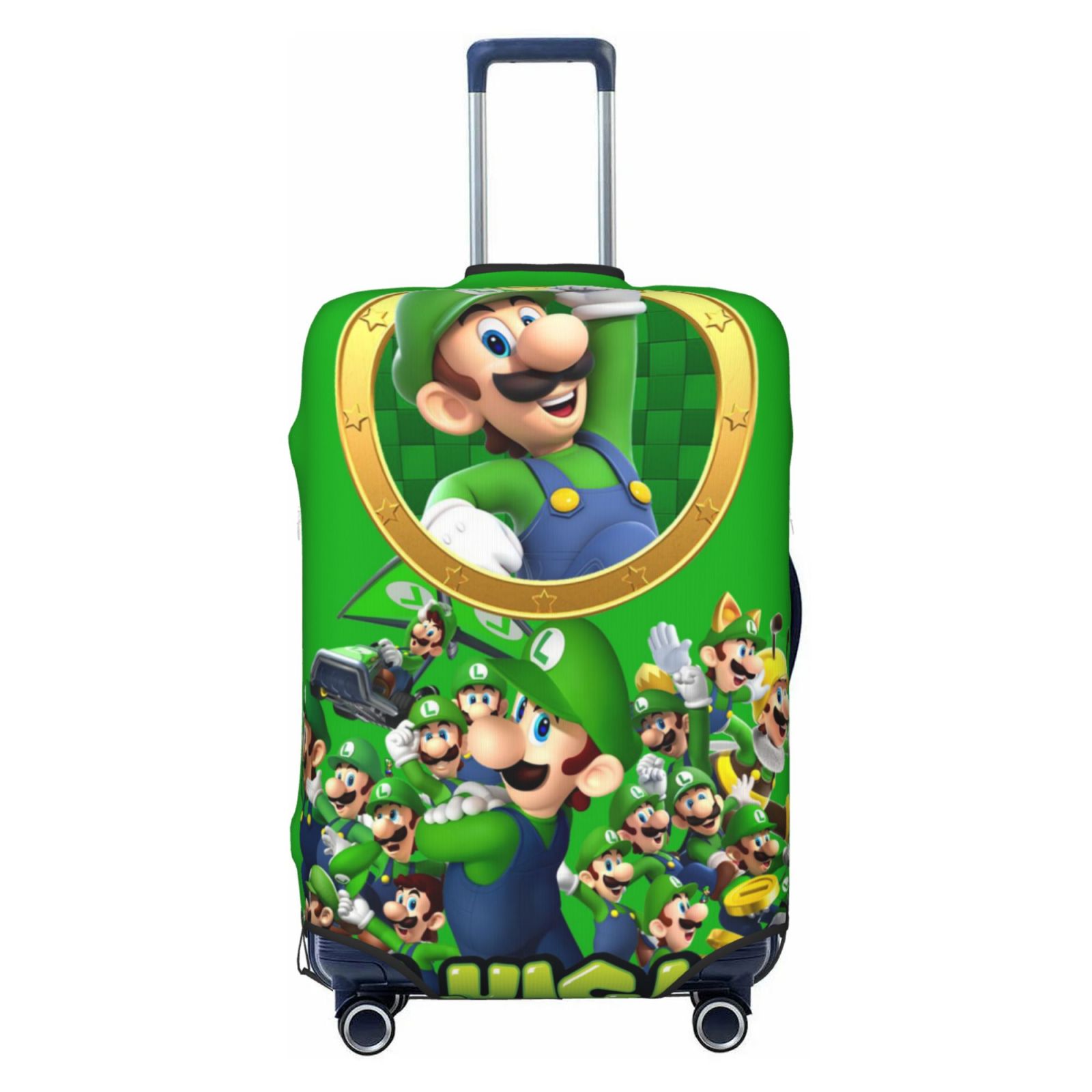 Mario Luigui Mansion Luggage Suitcase Covers Elastic Washable Cartoon ...
