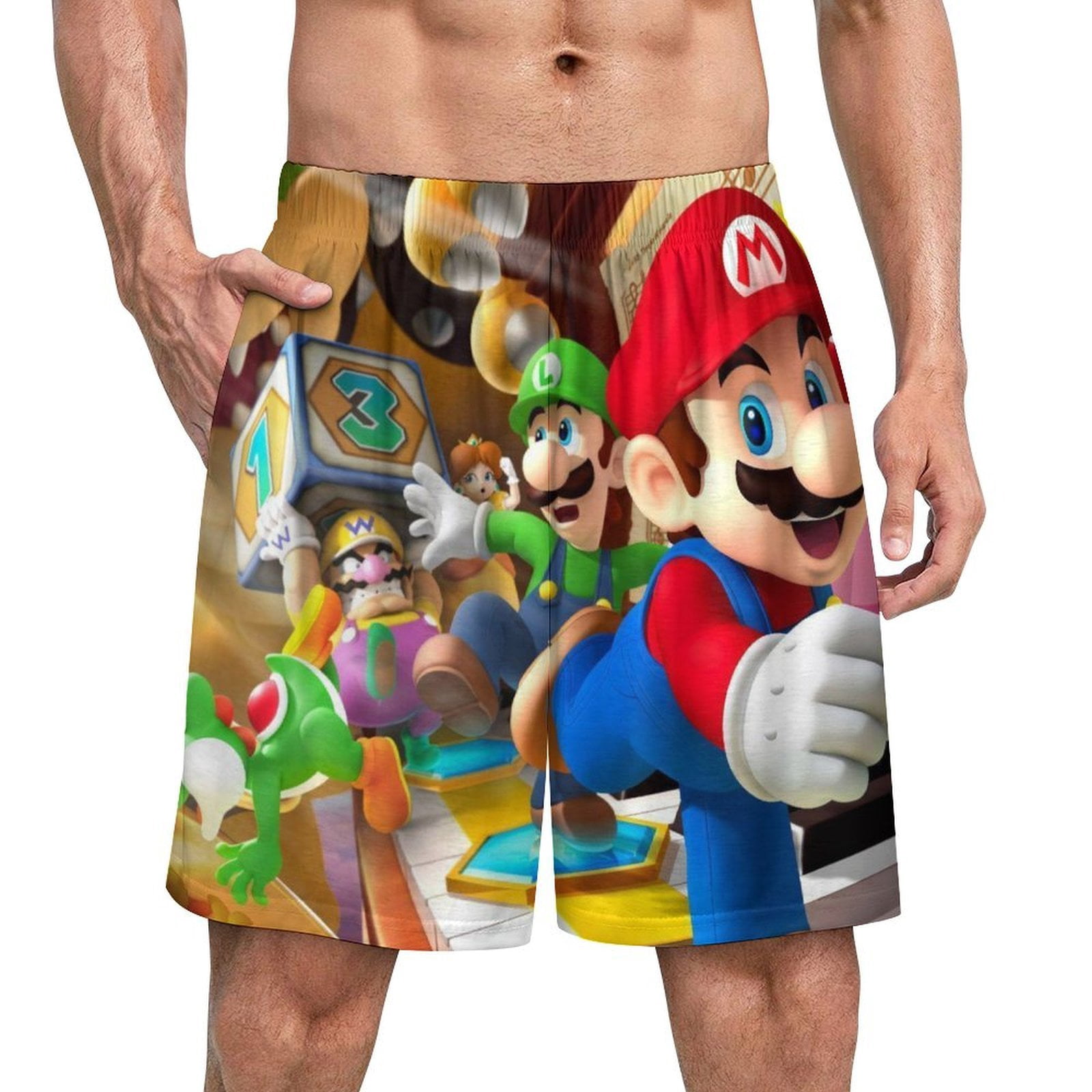 Mario Men's Sleepwear Shorts Pajama Bottom Lounge Sleep Pajama Short ...