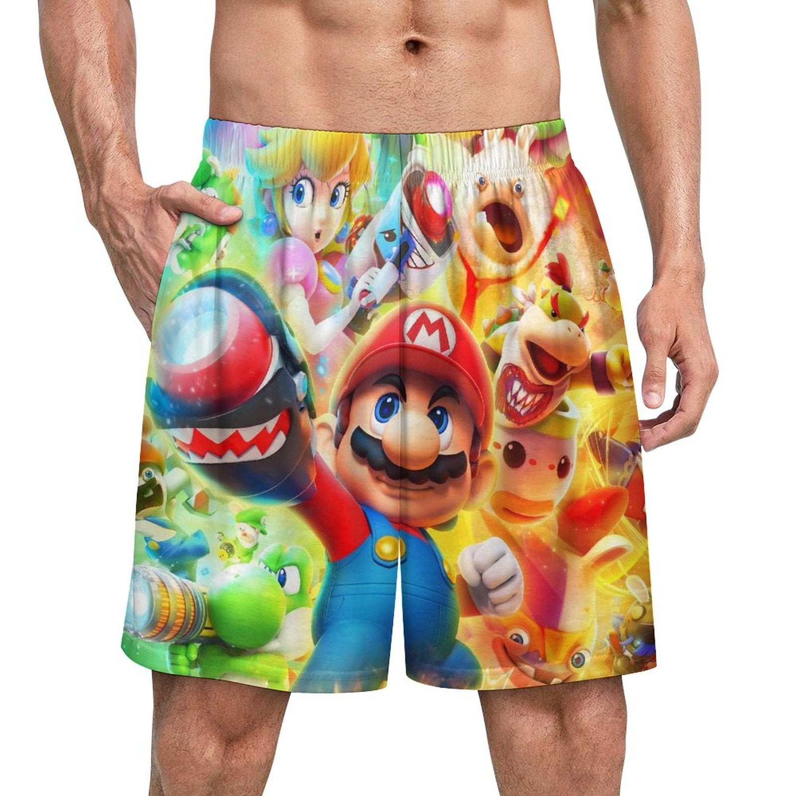Mario Men's Sleepwear Shorts Pajama Bottom Lounge Sleep Pajama Short ...
