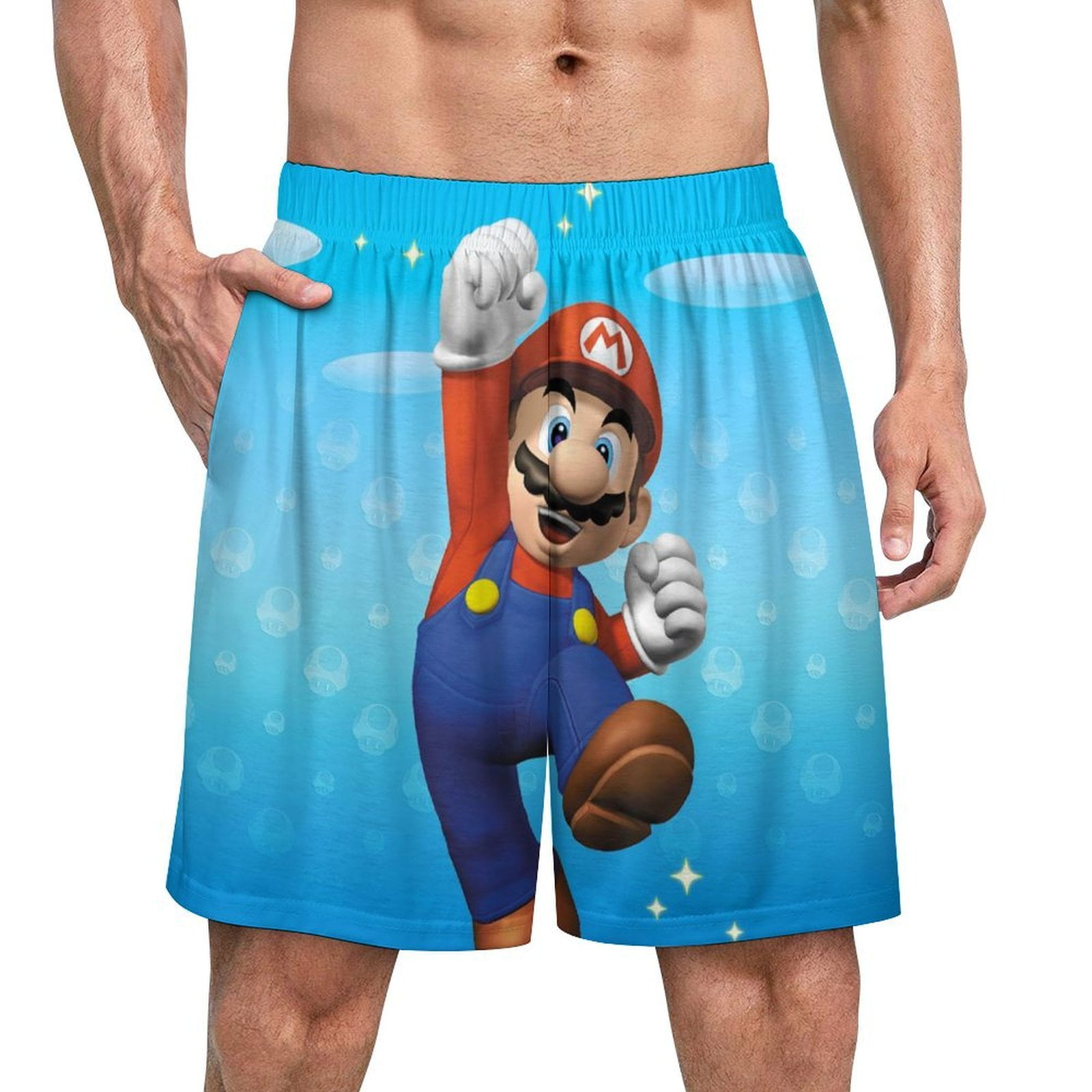 Mario Men's Sleepwear Shorts Pajama Bottom Lounge Sleep Pajama Short ...