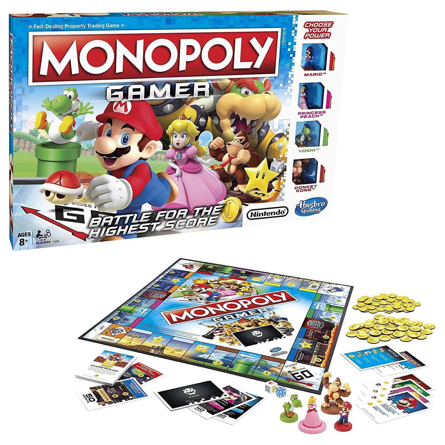 Mario Monopoly Gamer Adventure Board Game for 6 Players - Walmart.com