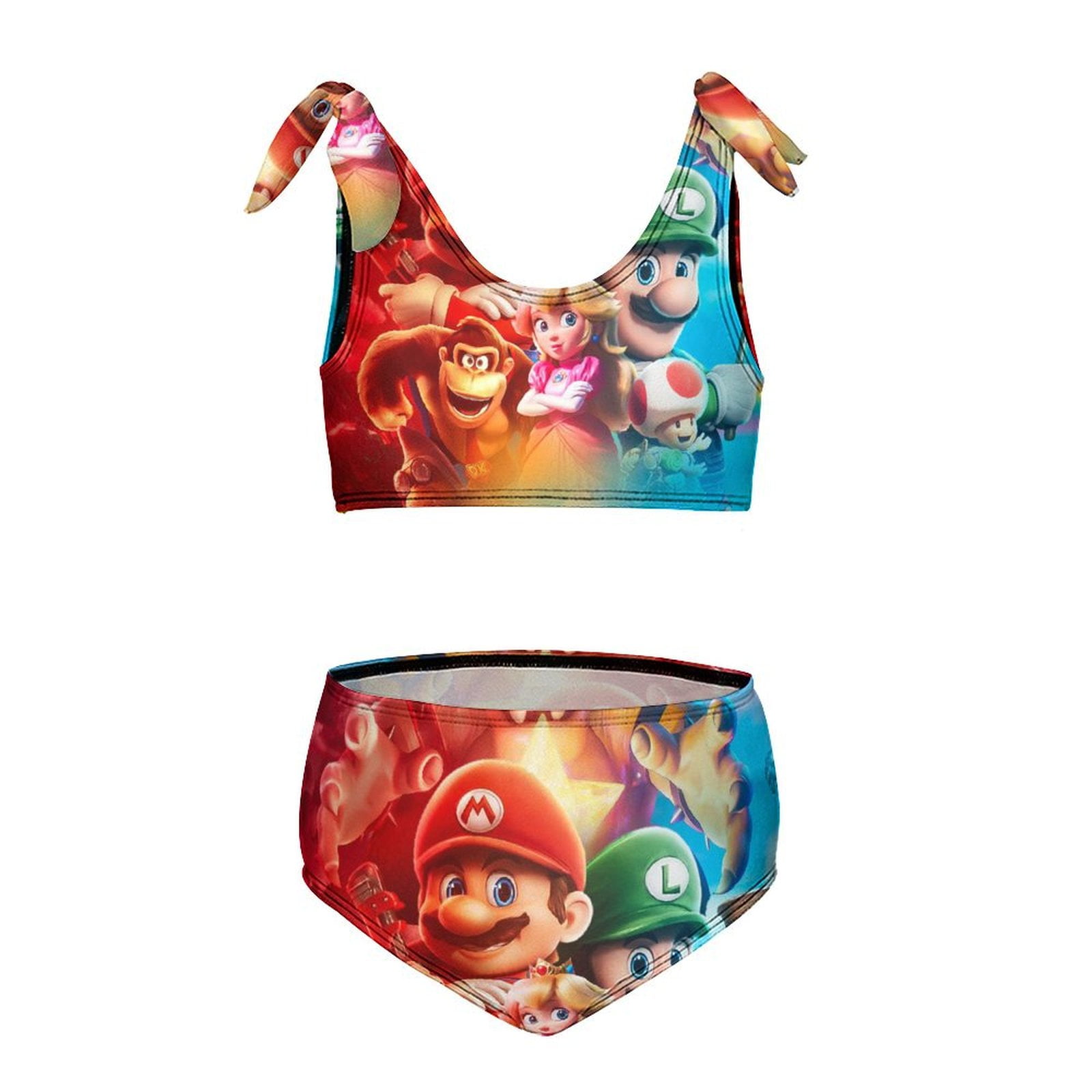 Mario Movie Poster Kid's Swimwear Two Piece Swimsuit Summer Beach ...