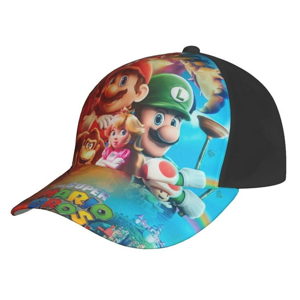 Mario Movie Poster Unisex Baseball Cap Adjustable Trucker Dad Hat Anti ...