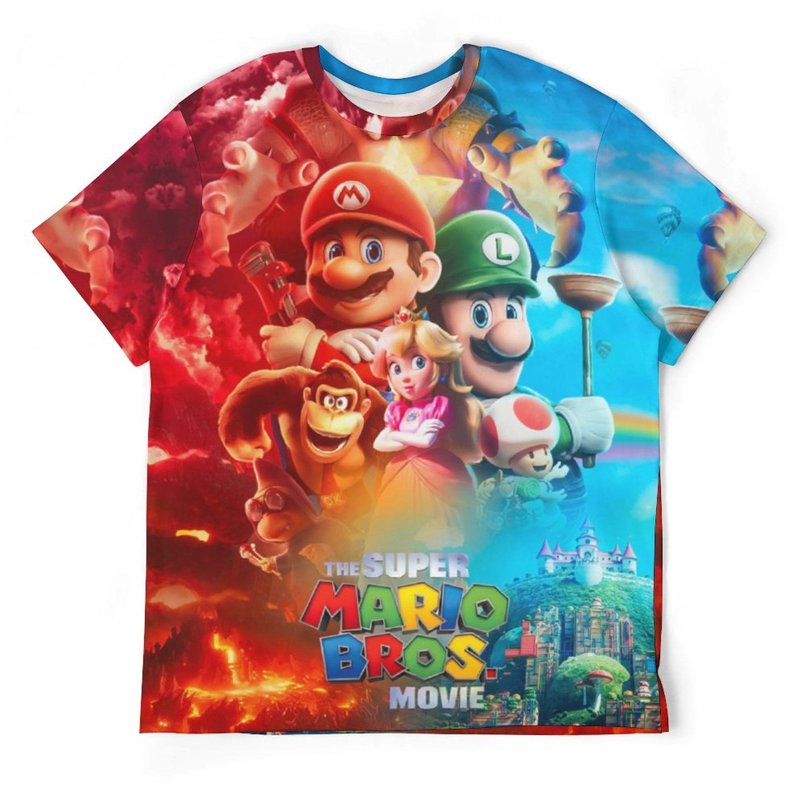 Mario Movie Poster Unisex Short-sleeve Shirt For Men Women Novelty 3D ...