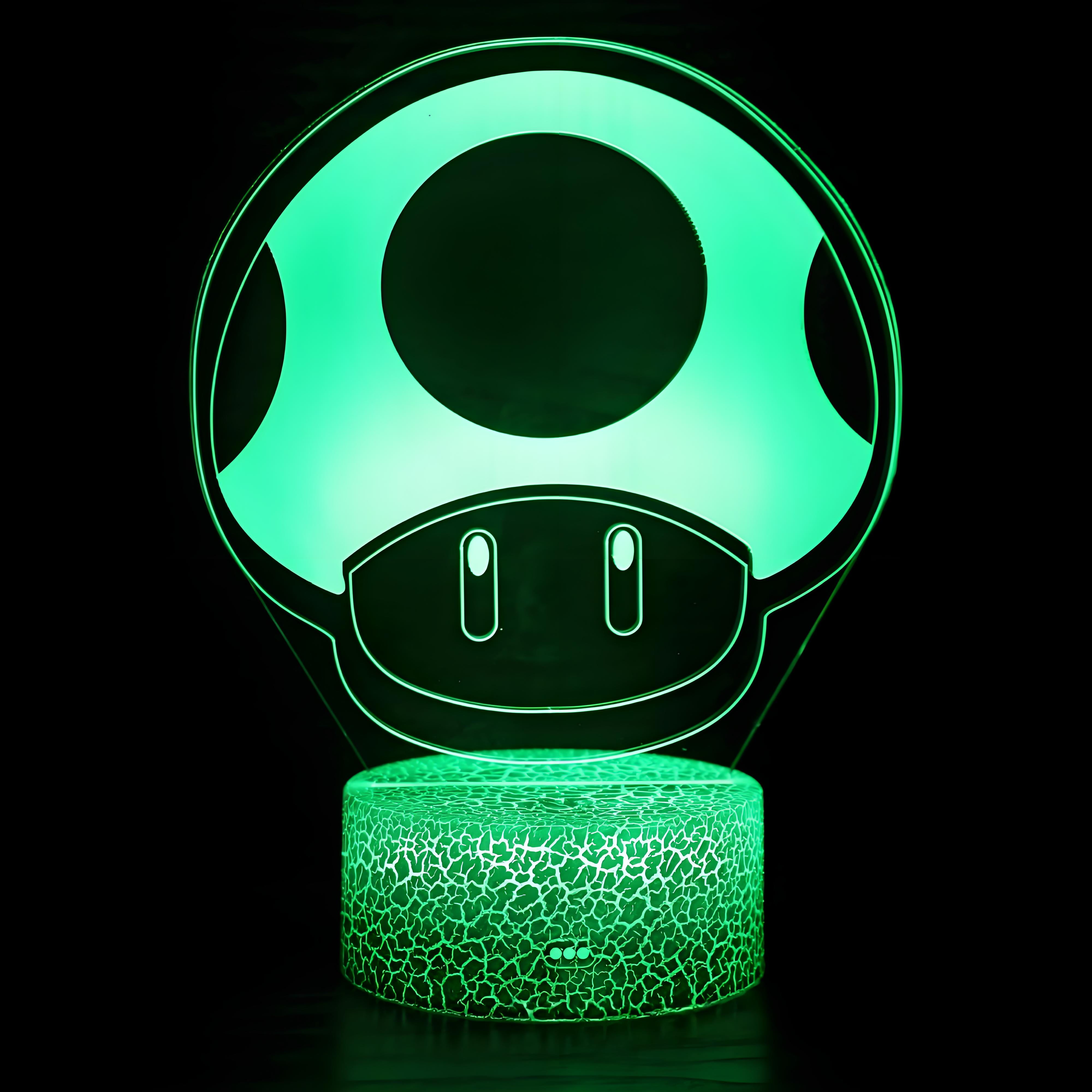 Mario Night Light 3D Illusion Table Lamp with Touch & Remote Control ...
