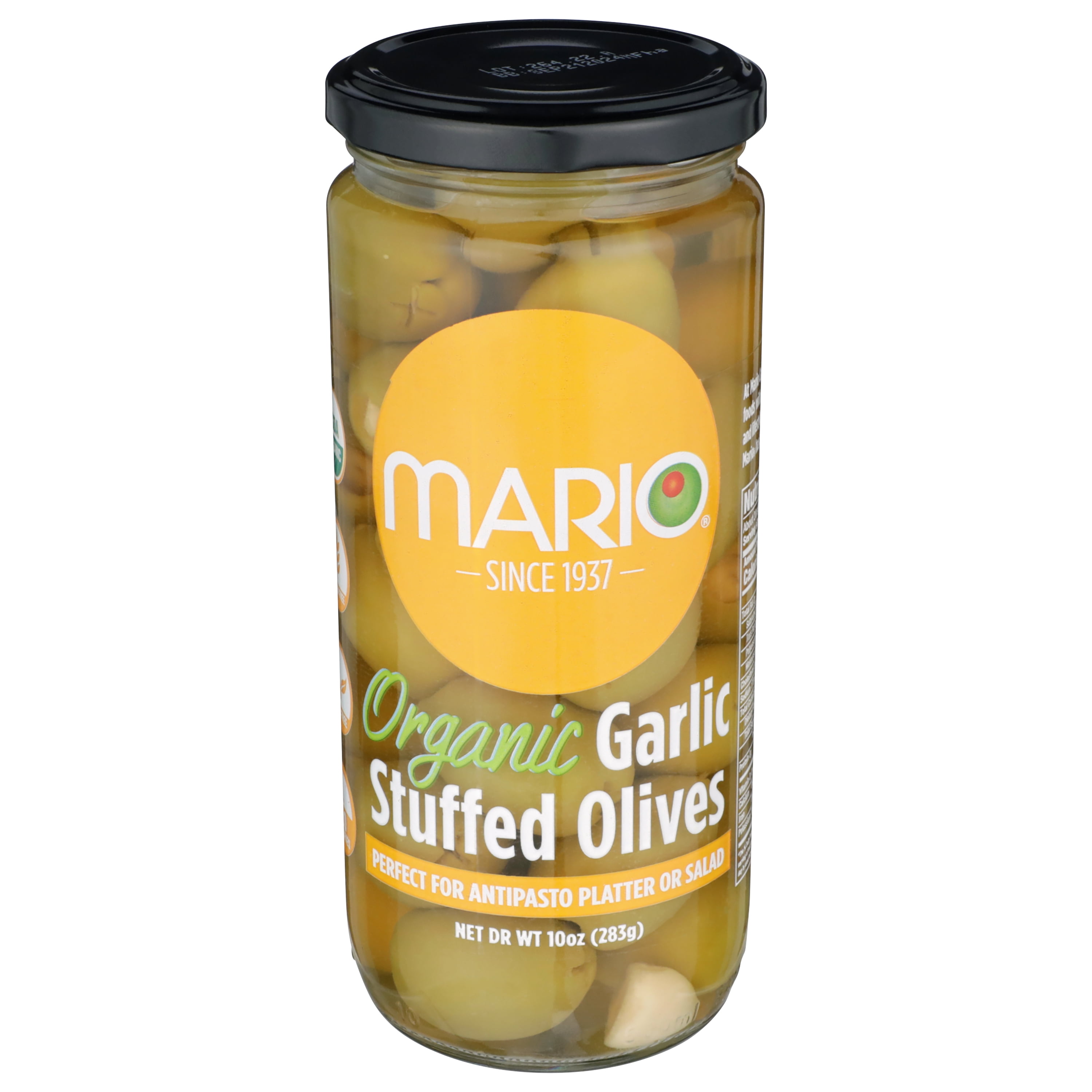 Mario® Organic Garlic Stuffed Olives 10 oz. Jar - Walmart.com