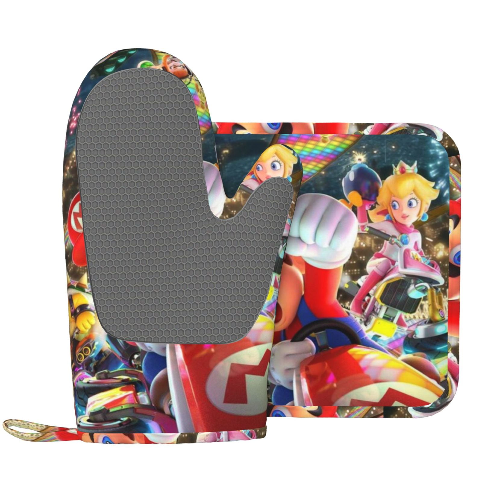 Mario Oven Mitts And Pot Holders Sets Of 2, Kitchen Microwave Gloves ...