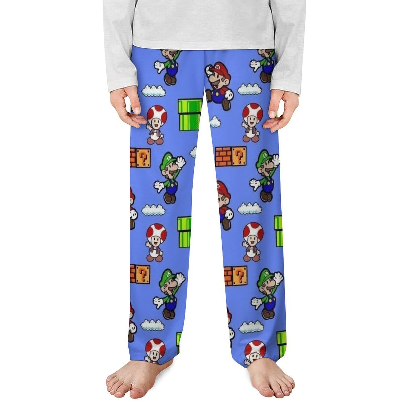 Mario Pajama Pants for Kids Anime Sleep Bottoms Mario Merch for Boys ...