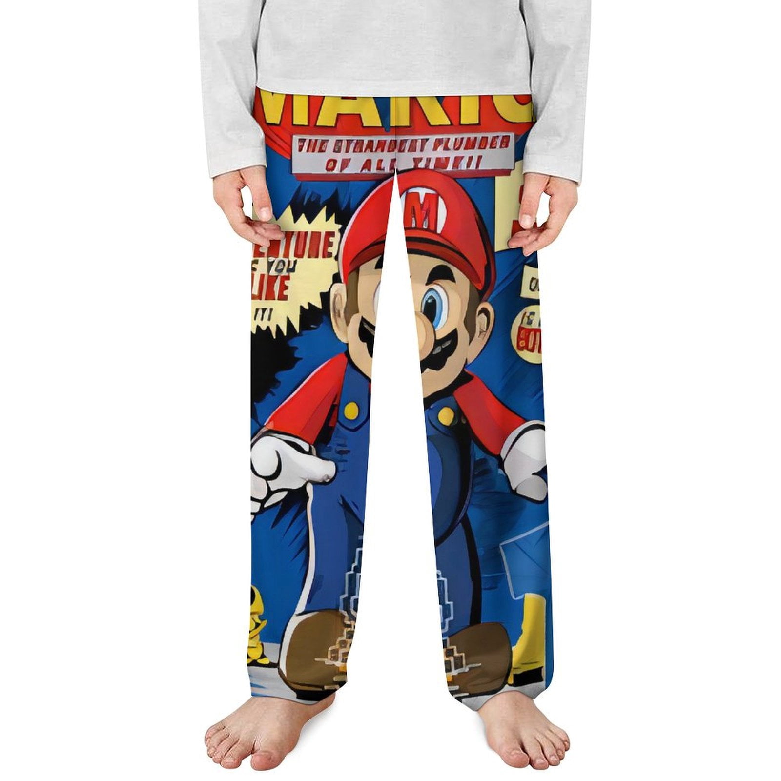Mario Pajama Pants for Kids Anime Sleep Bottoms Mario Merch for Boys ...