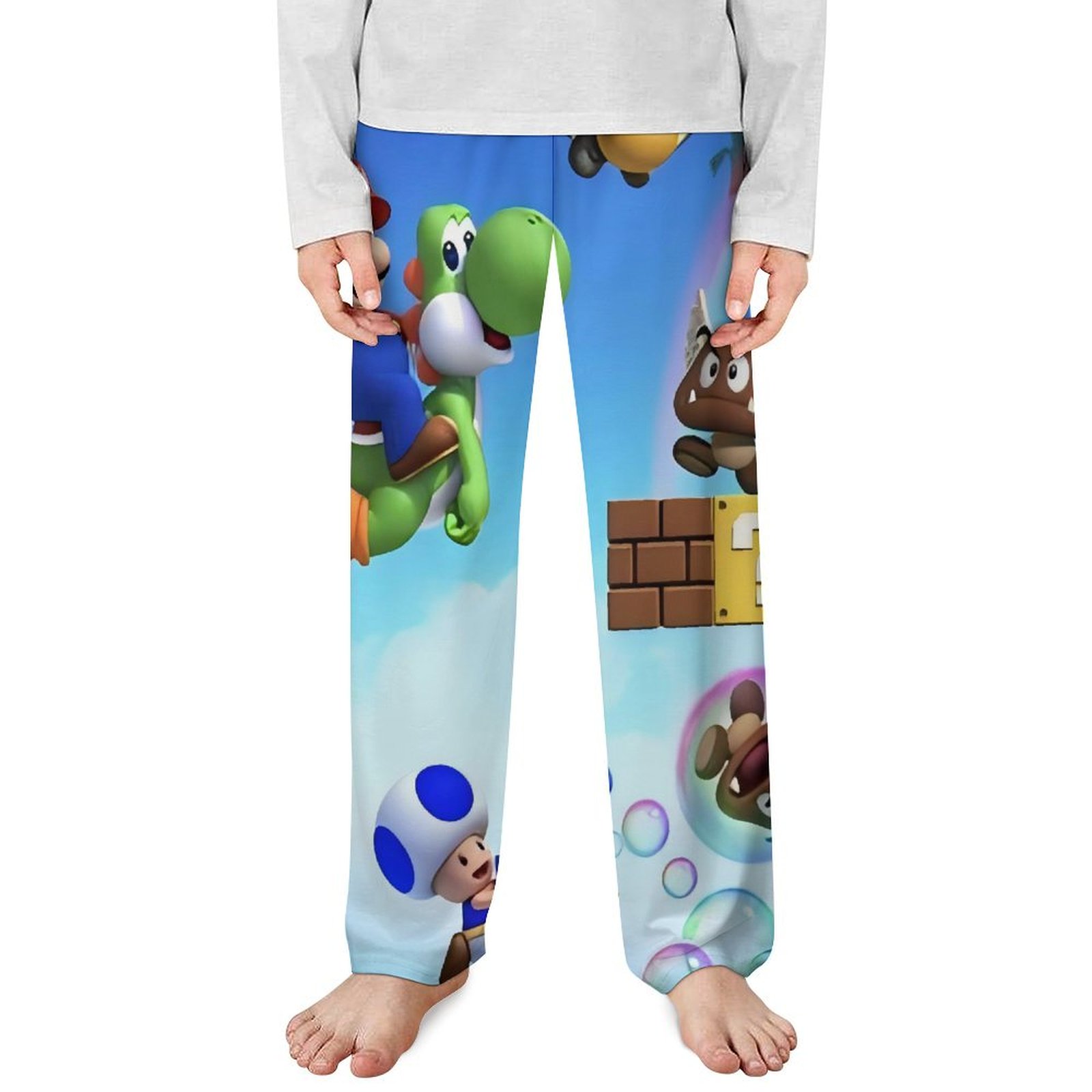 Mario Pajama Pants for Kids Anime Sleep Bottoms Mario Merch for Boys ...