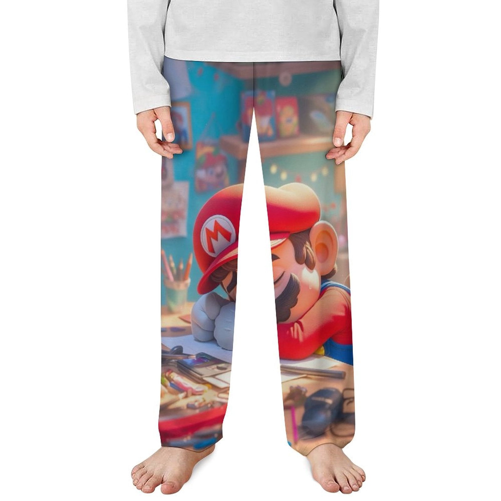 Mario Pajama Pants for Kids Anime Sleep Bottoms Mario Merch for Boys ...