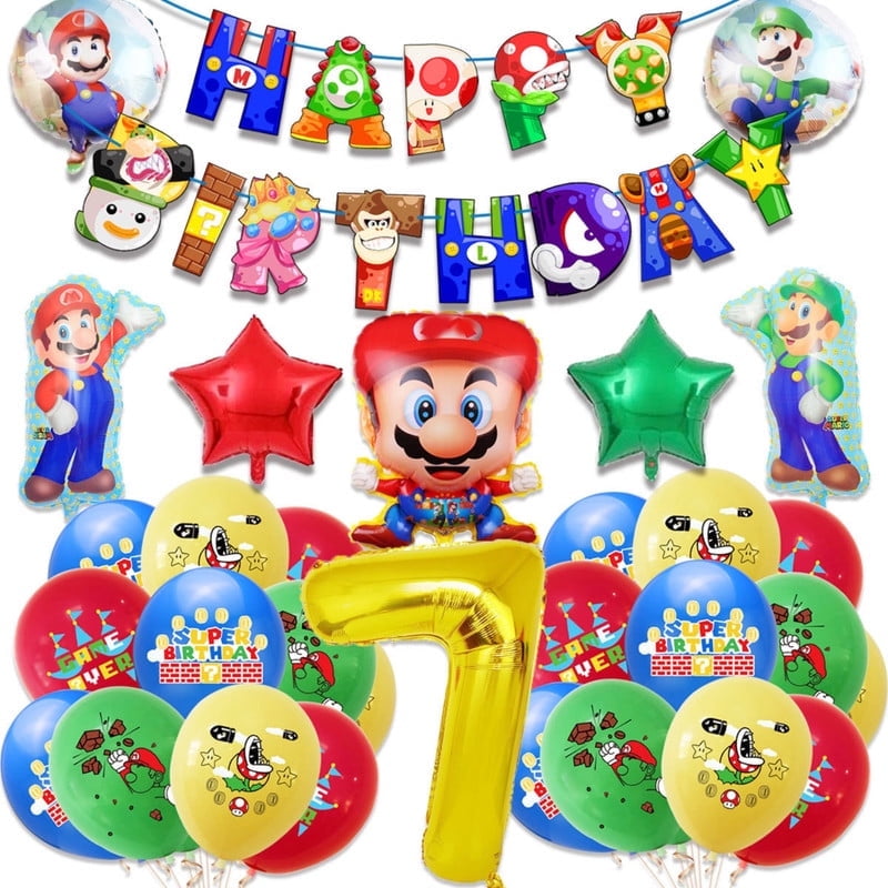 Mario Party Decorations Birthday Party Supplies 7th Birthday Boy Party ...