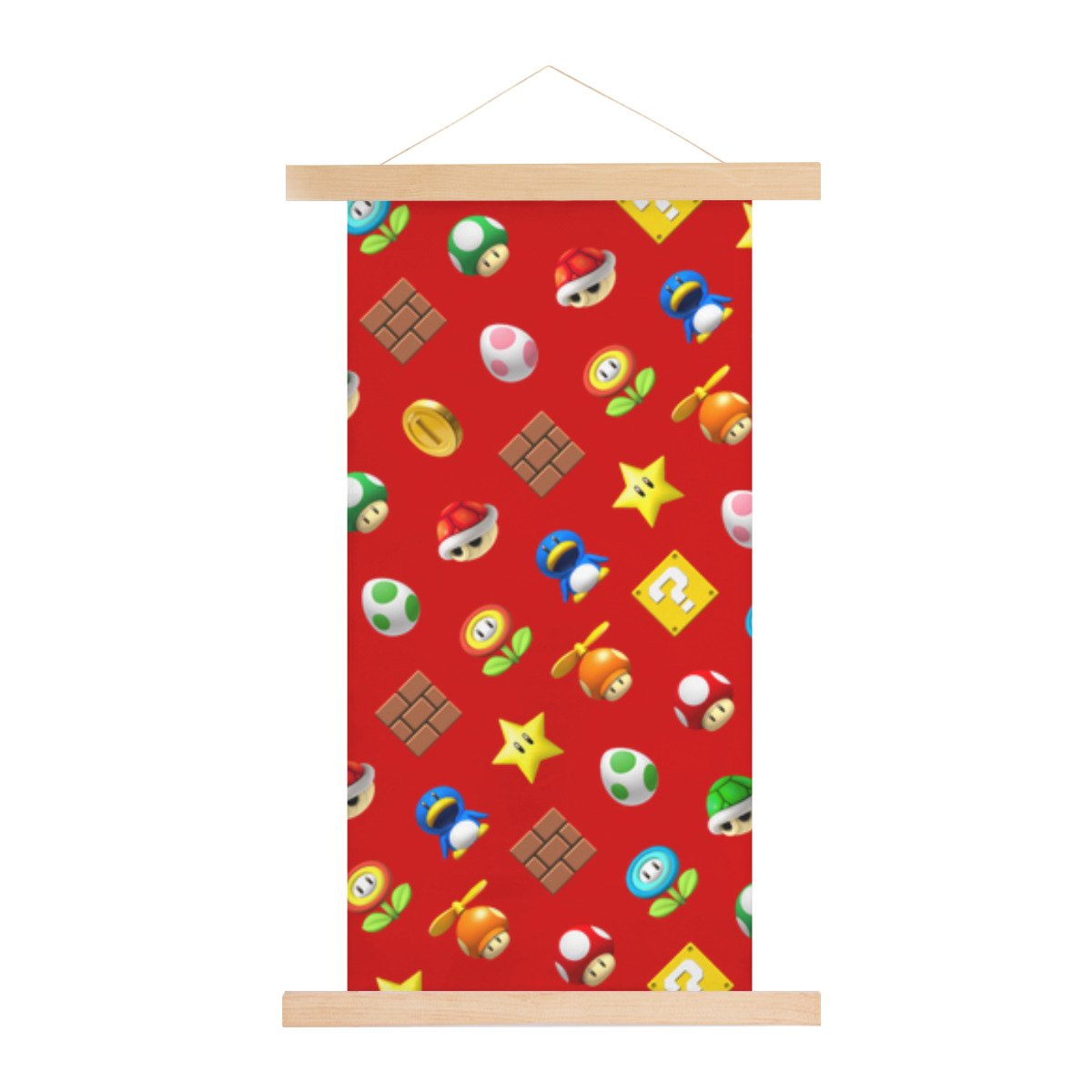 Mario Poster Genshin Hanging Scroll Cartoon Comic Decorative Scroll ...