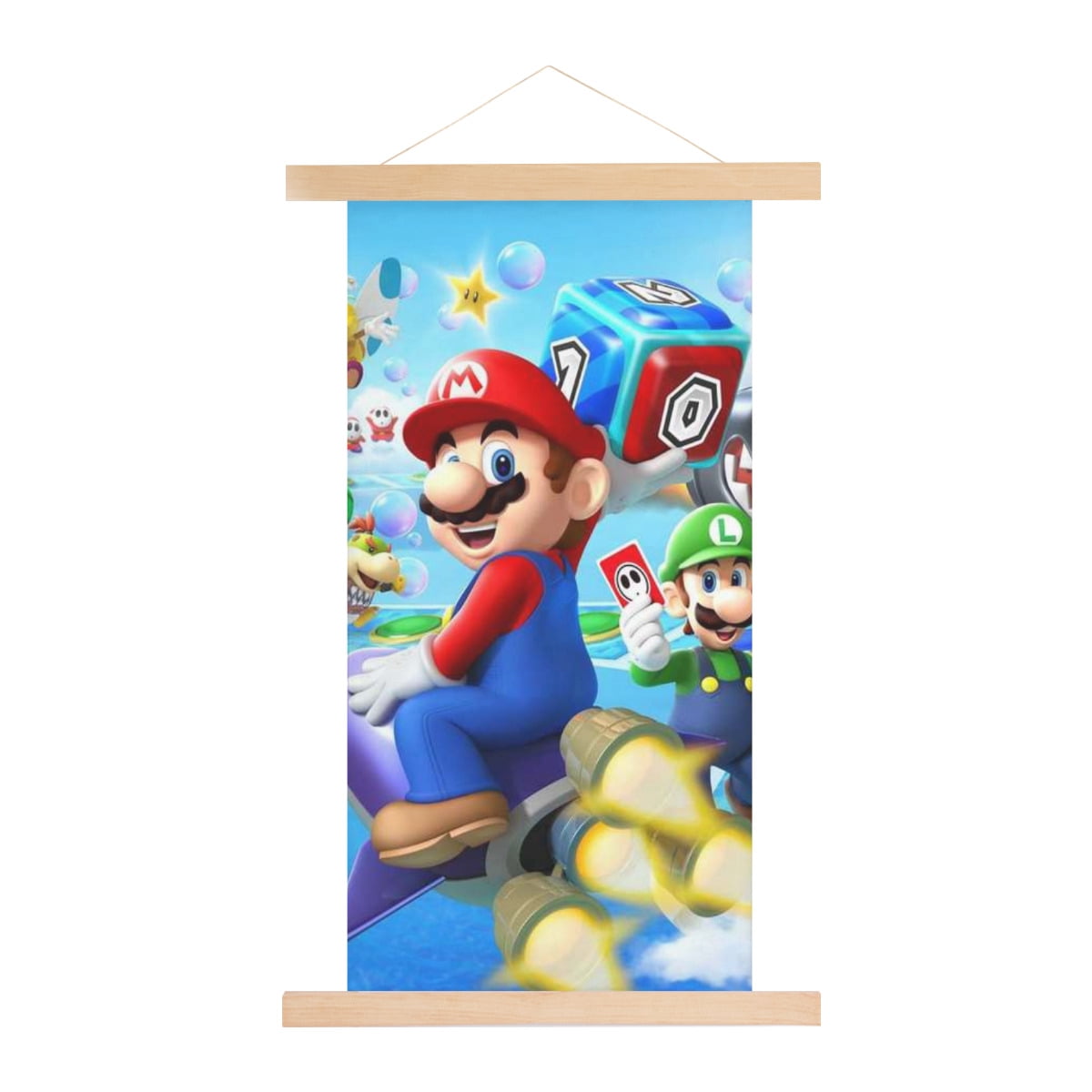 Mario Poster Genshin Hanging Scroll Cartoon Comic Decorative Scroll ...
