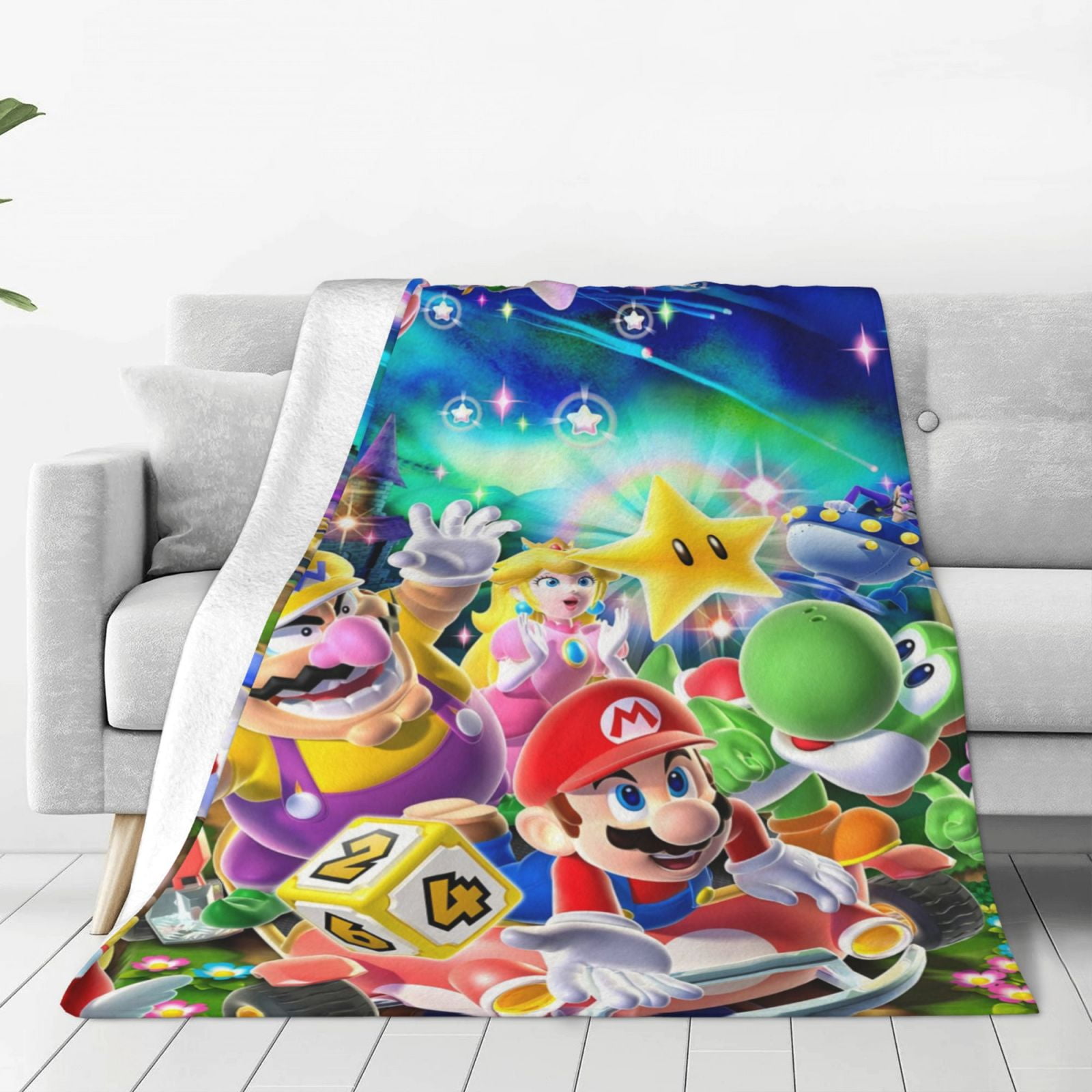 Mario Poster Super Game Bros Blanket Cartoon Blanket Home Cute Blankets ...